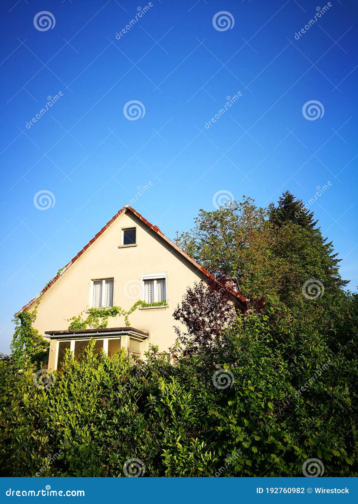 Beautiful Scenery of a House with a Nice Garden Surrounded by Greenery ...