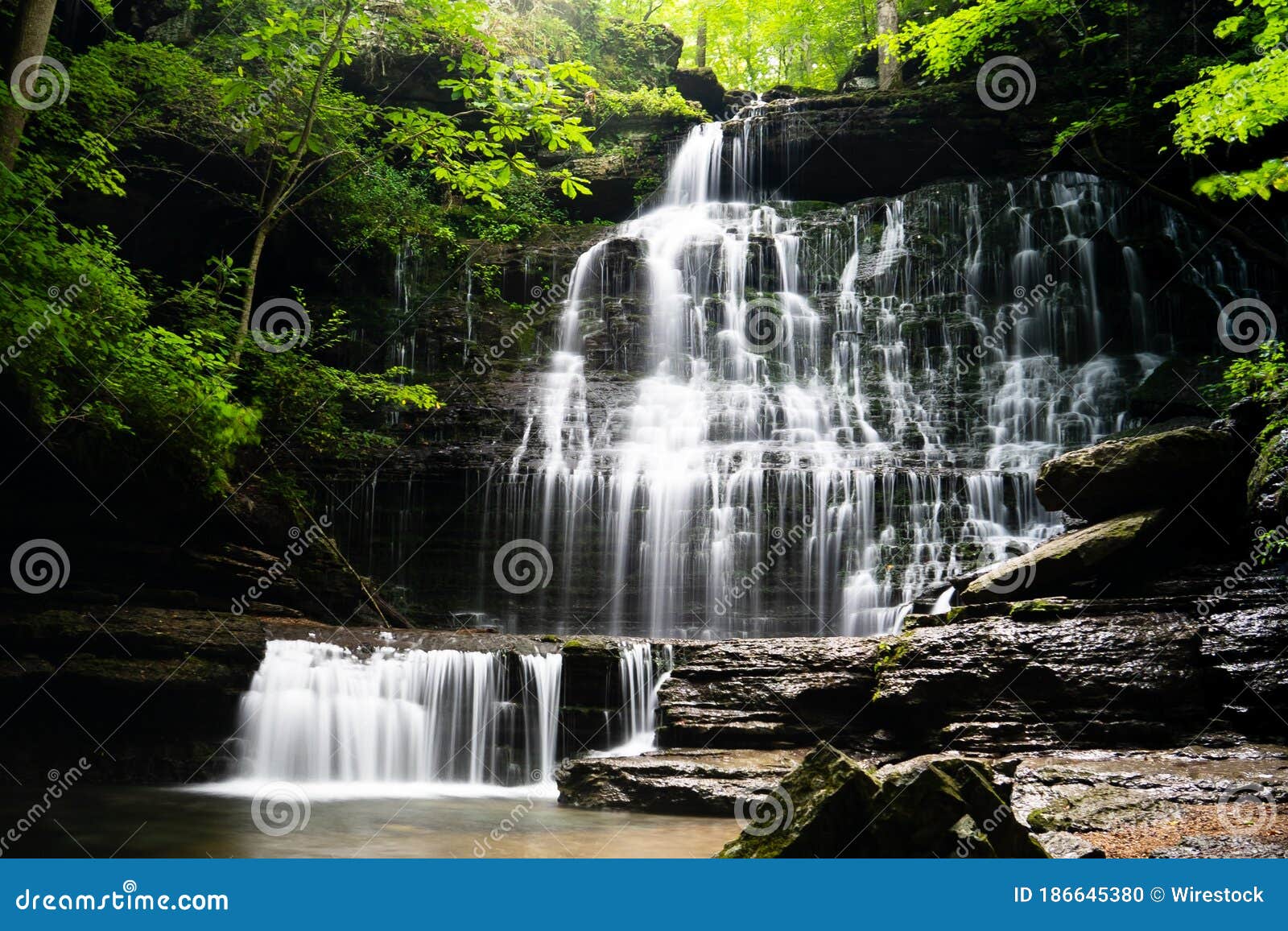 Beautiful Scenery of Machine Falls Surrounded by Greenery in Tullahoma ...