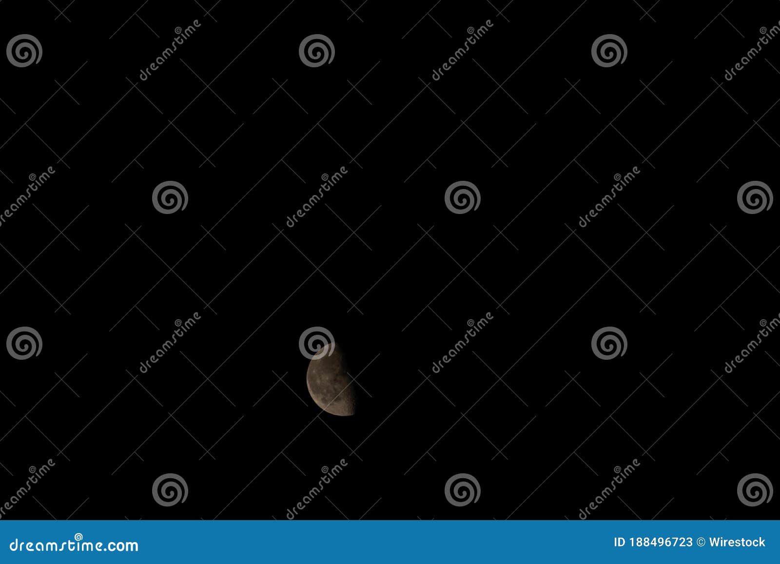 Beautiful Scenery of the Moon in the Dark Night Sky Stock Image - Image ...