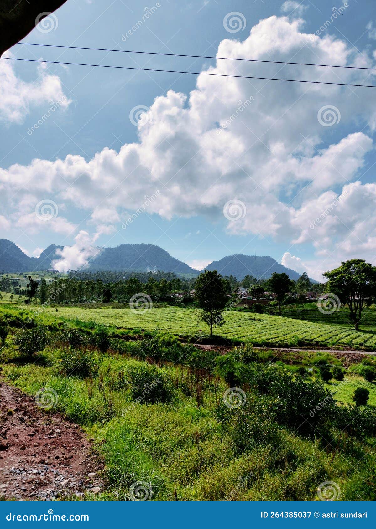 Beautiful Scenery in the Morning Pangalengan Bandung, West Java Stock ...