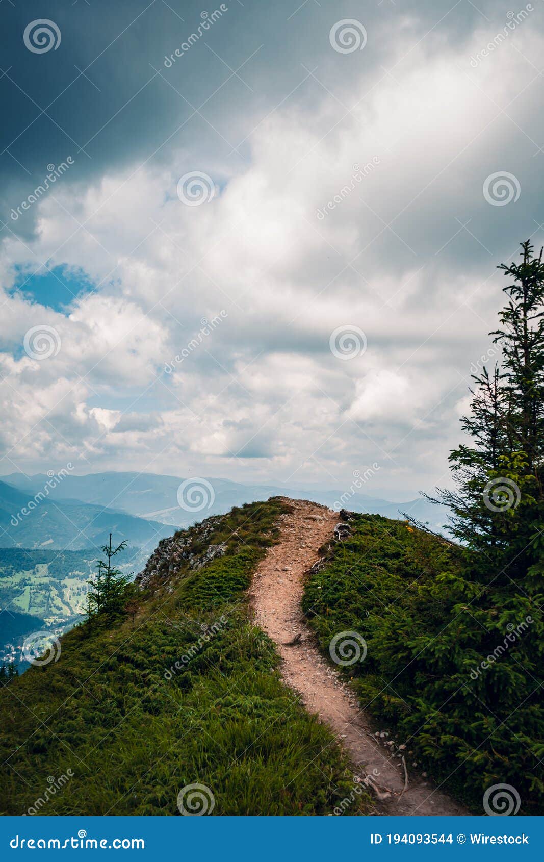 Beautiful Scenery of a Pathway on a Hill Surrounded by Greenery Under a ...