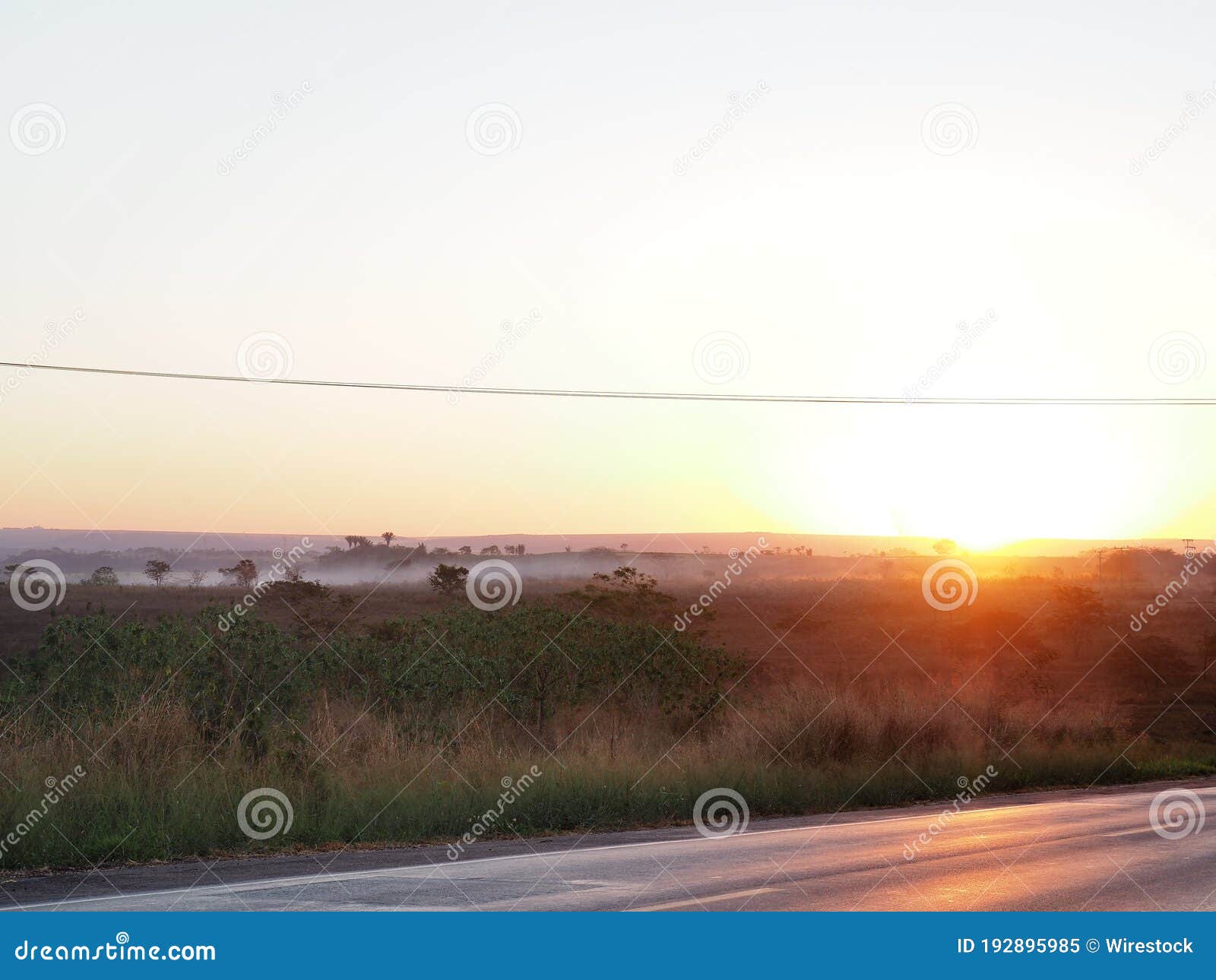 Beautiful Scenery of a Pathway during Sunset Stock Image - Image of ...