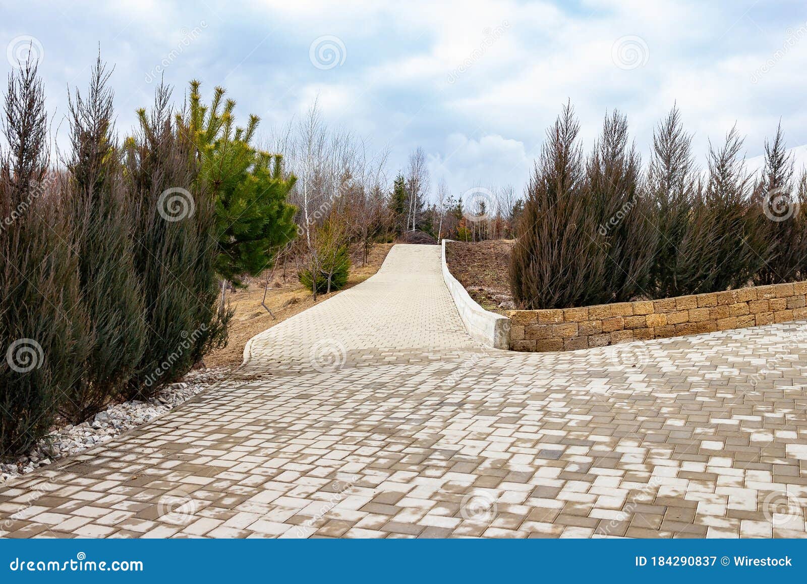 Beautiful Scenery of a Pathway Surrounded by Greenery Stock Image ...