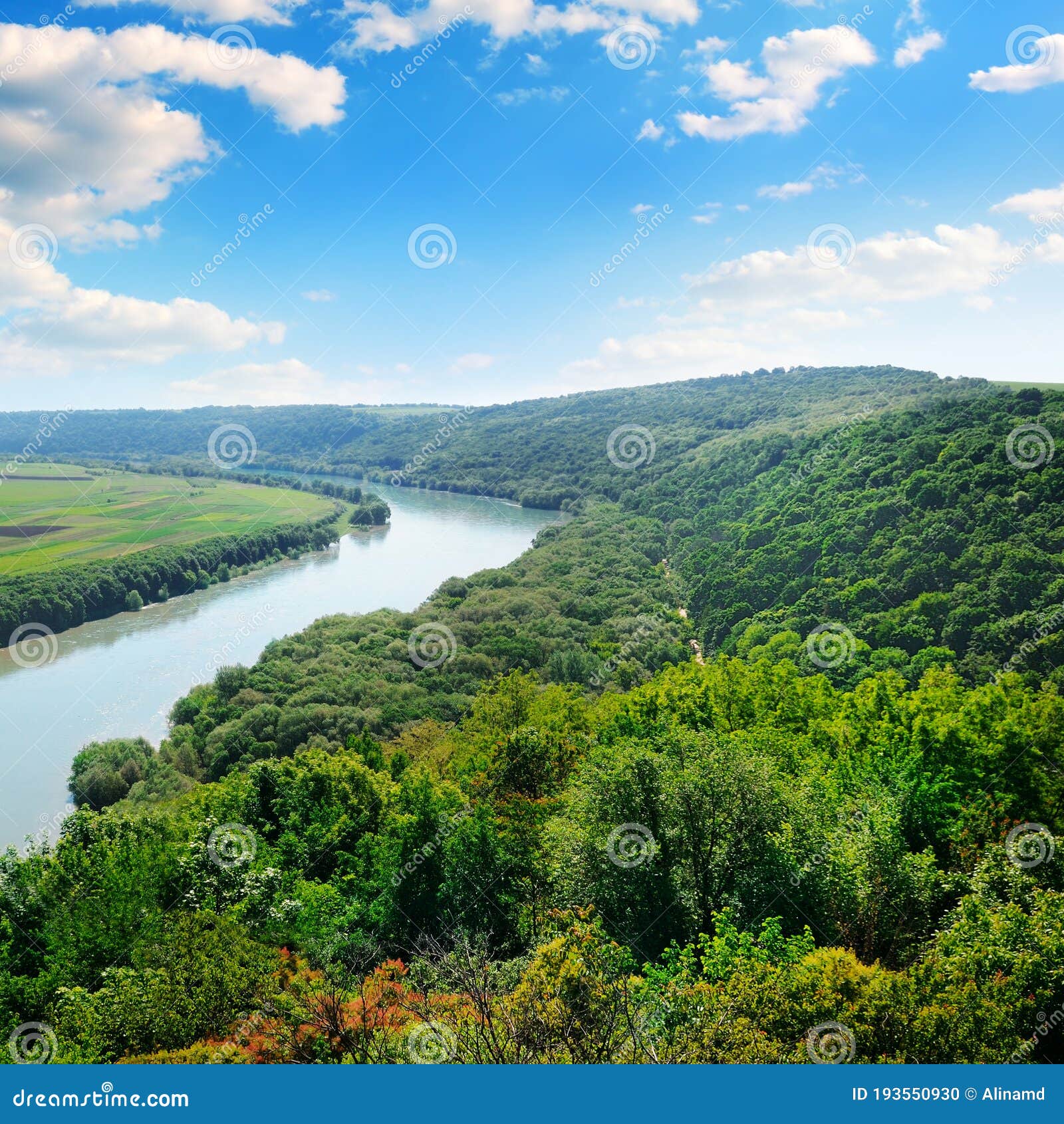 The Beautiful Scenery of the River Dniester Stock Photo - Image of ...