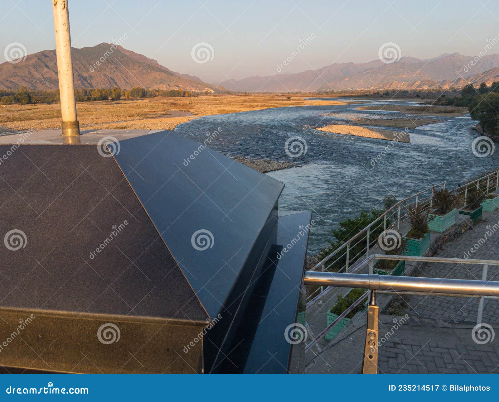 Beautiful Scenery of River Swat Stock Image - Image of blue, concrete ...