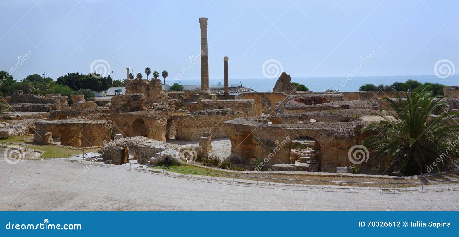 Beautiful Scenery of the Ruins of Carthage. Stock Photo - Image of ...