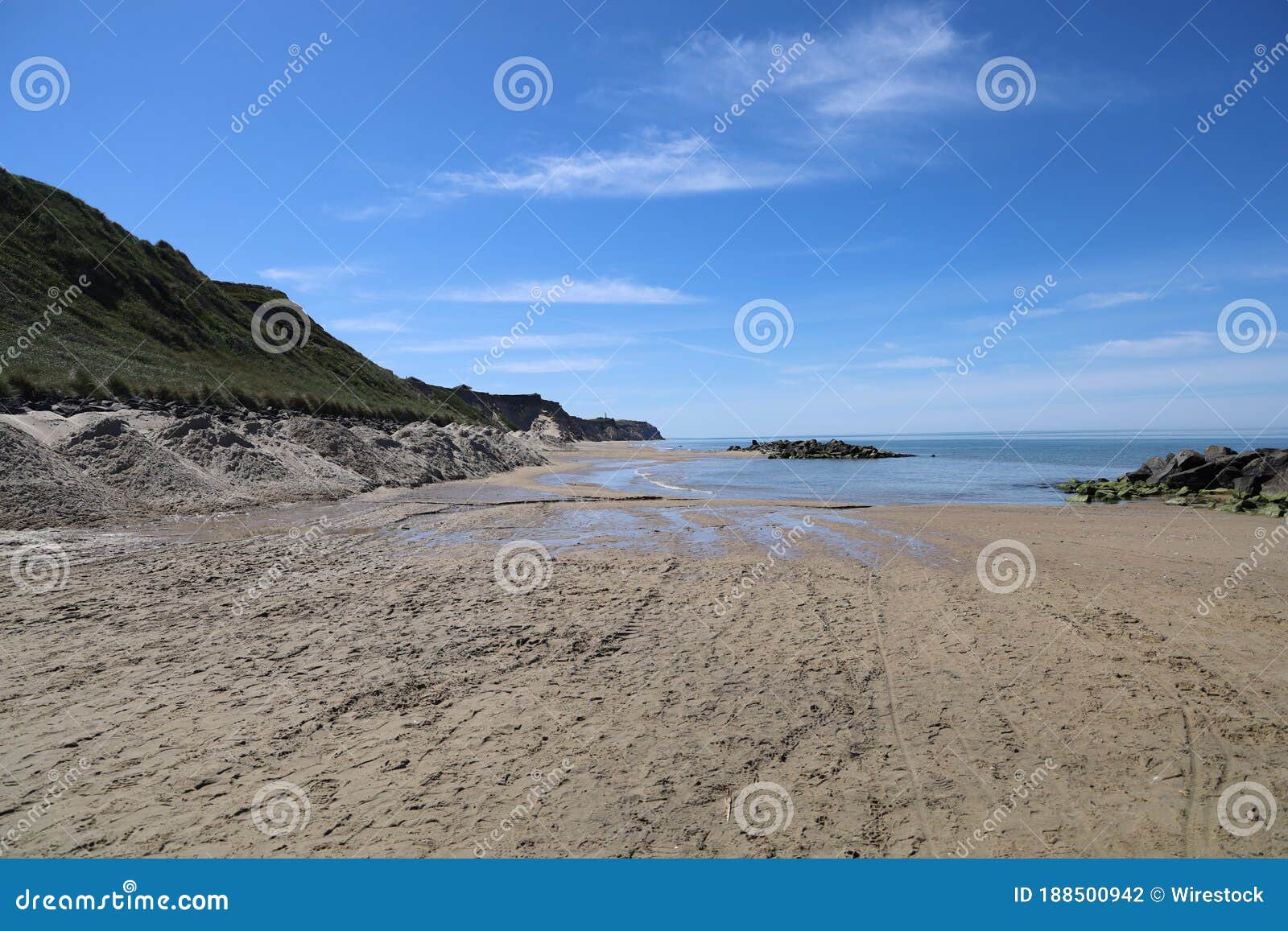 Beautiful Scenery of a Sandy Beach in Lonstrup, Denmark Under a Blue ...