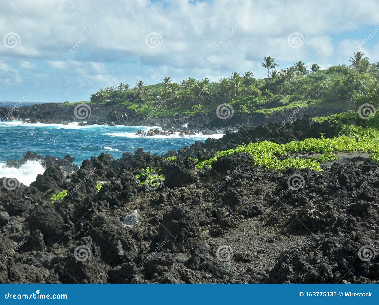 Beautiful Scenery of Sharp Rock Formations at the Beach Under the ...
