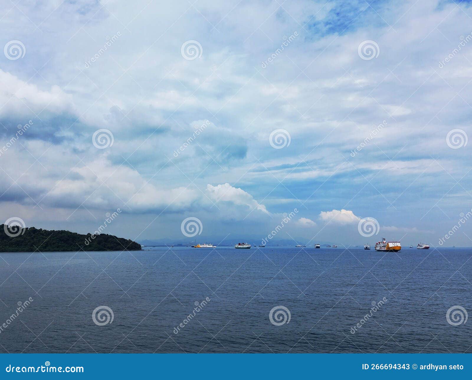 Beautiful Scenery of Sunda Strait Stock Image - Image of beautiful ...