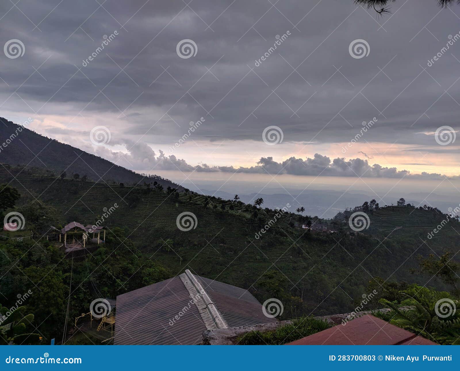 The Beautiful Scenery of Tropical Mountain Slope Stock Image - Image of ...