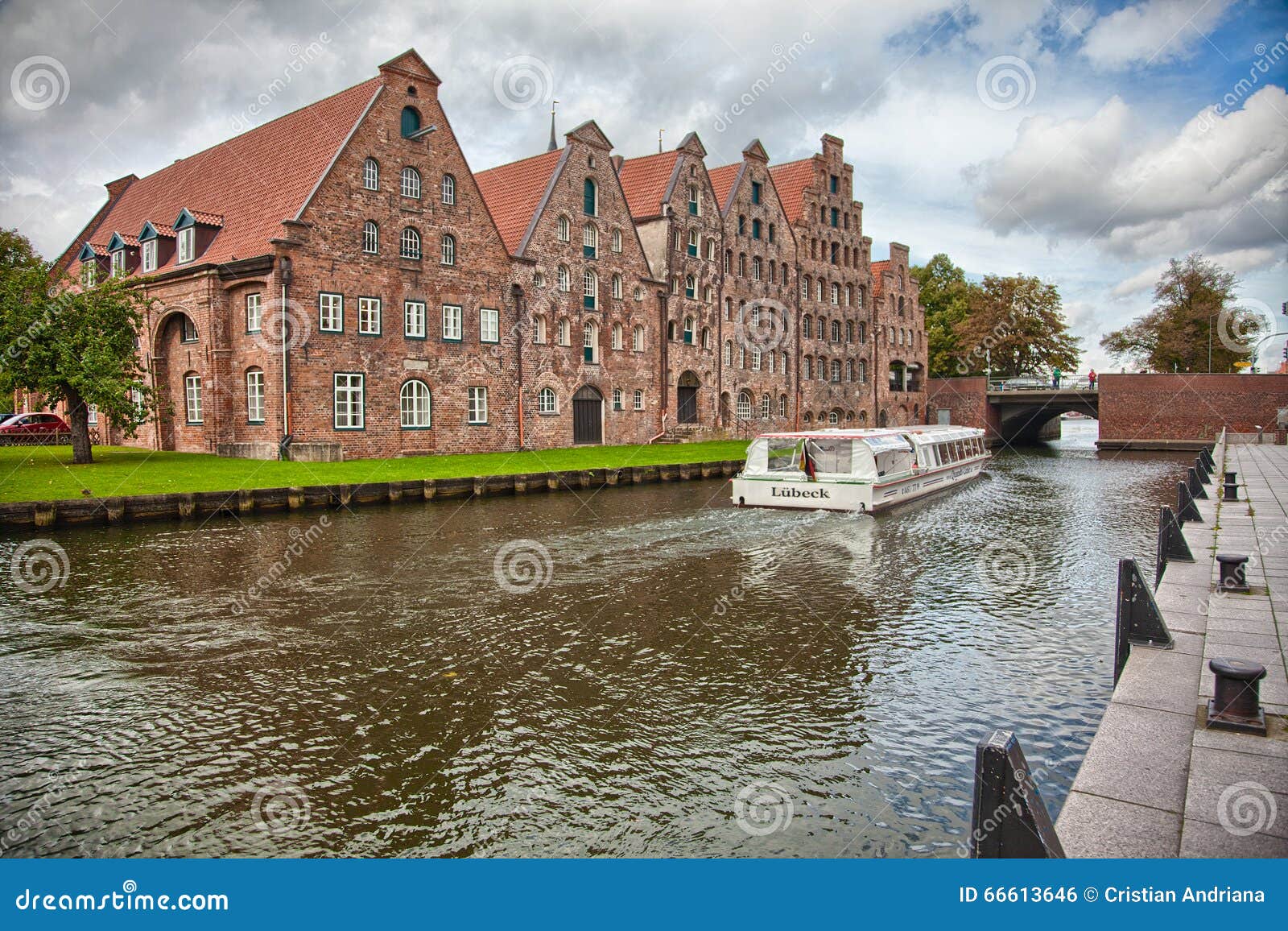 Beautiful Scenery and Waterways in Lubeck, Germany Editorial Photo ...