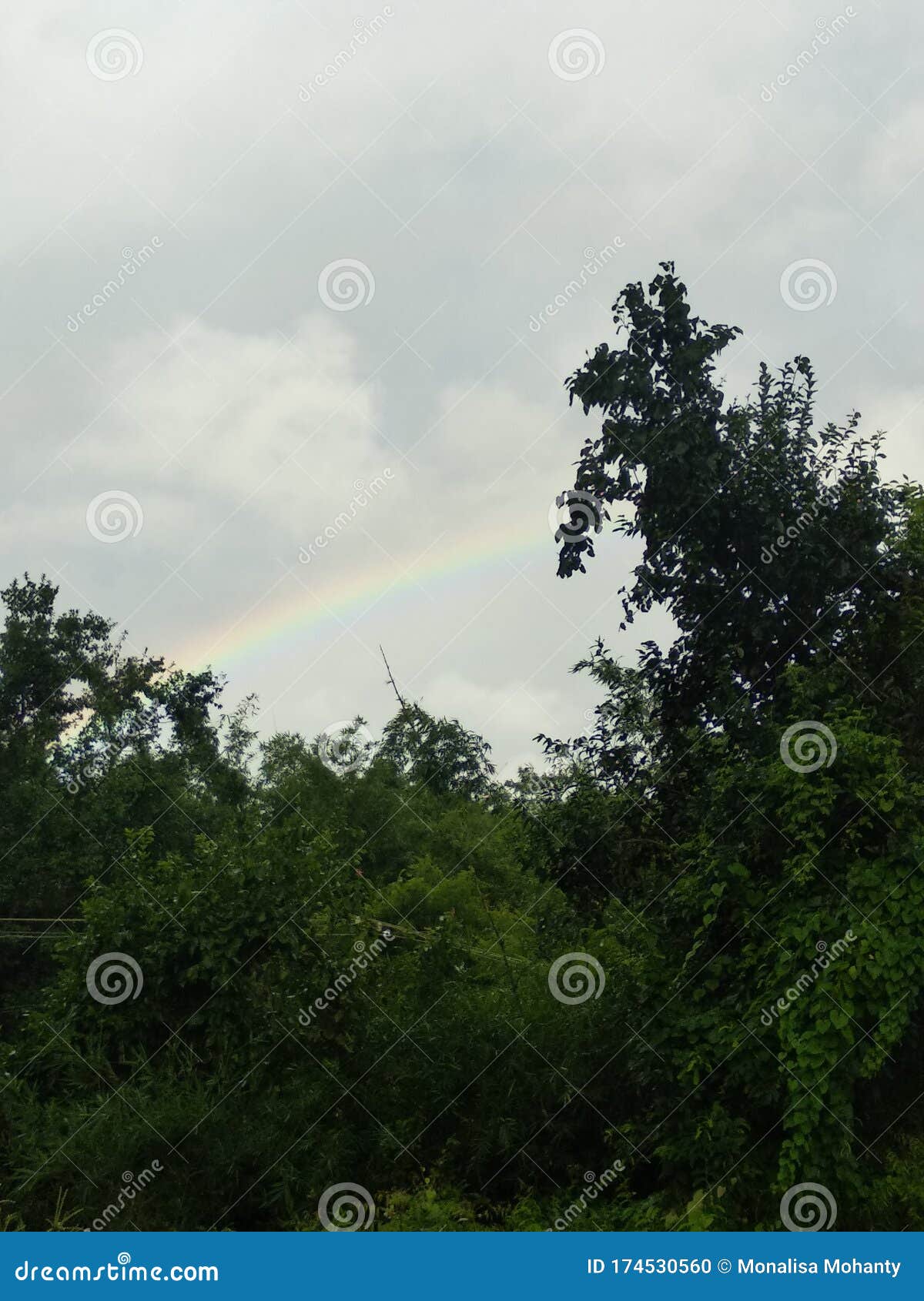 Beautiful Scenery Wth Rainbow View Stock Photo - Image of scenery ...