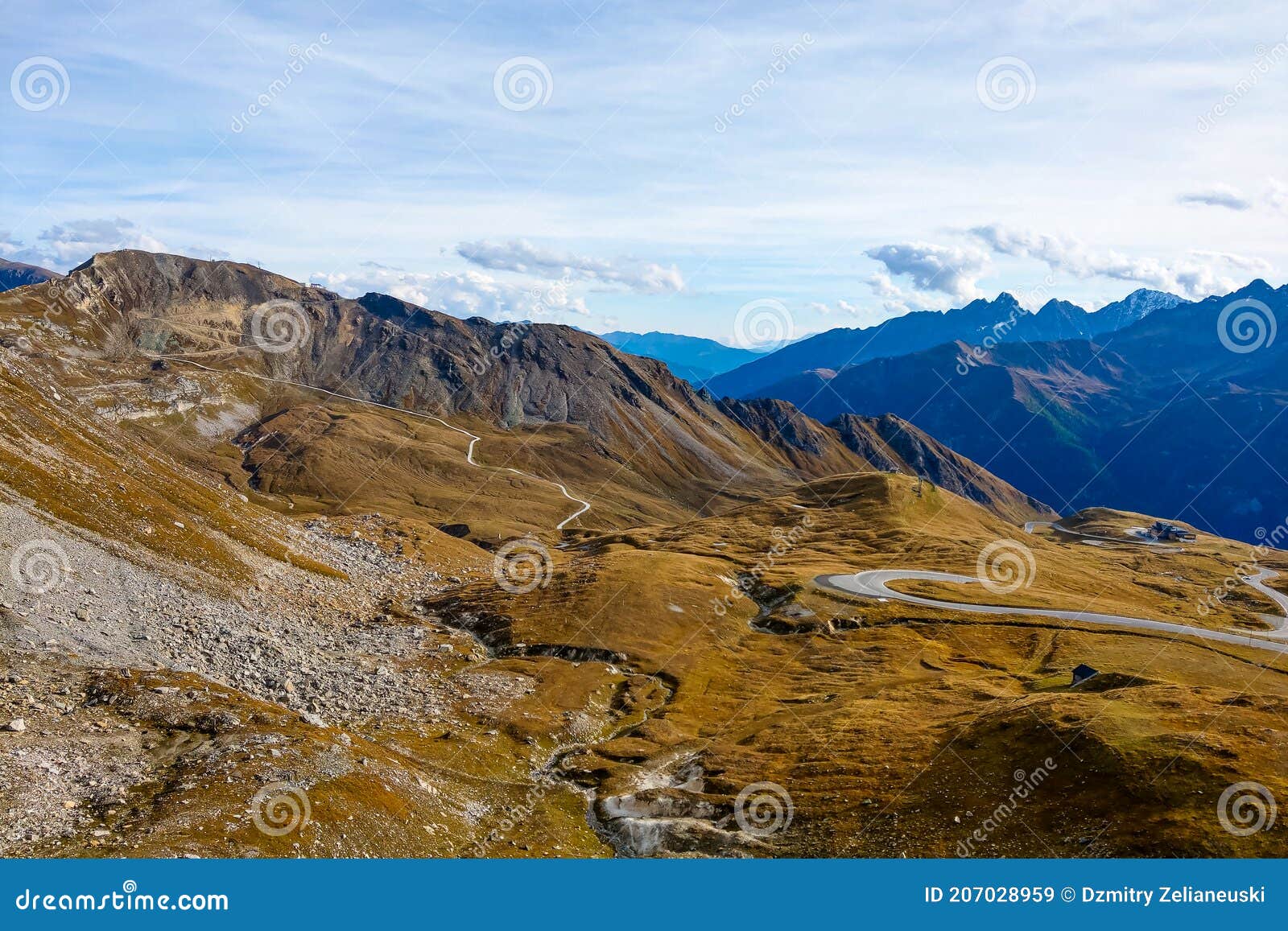 Beautiful Scenic Road in the Alps in Autumn Stock Image - Image of ...