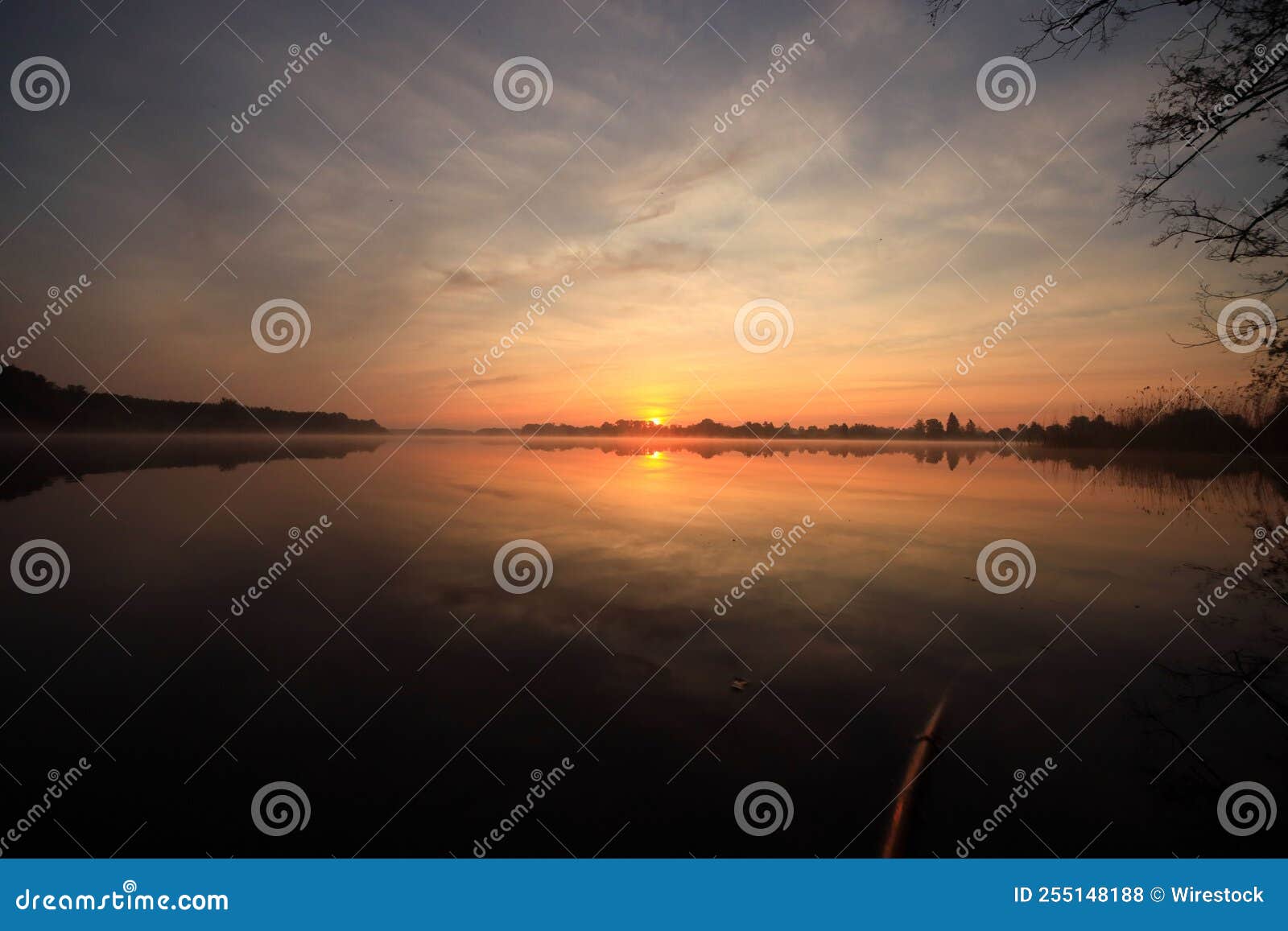 Beautiful Scenic Sunset at the Sea. Stock Photo - Image of light, water ...