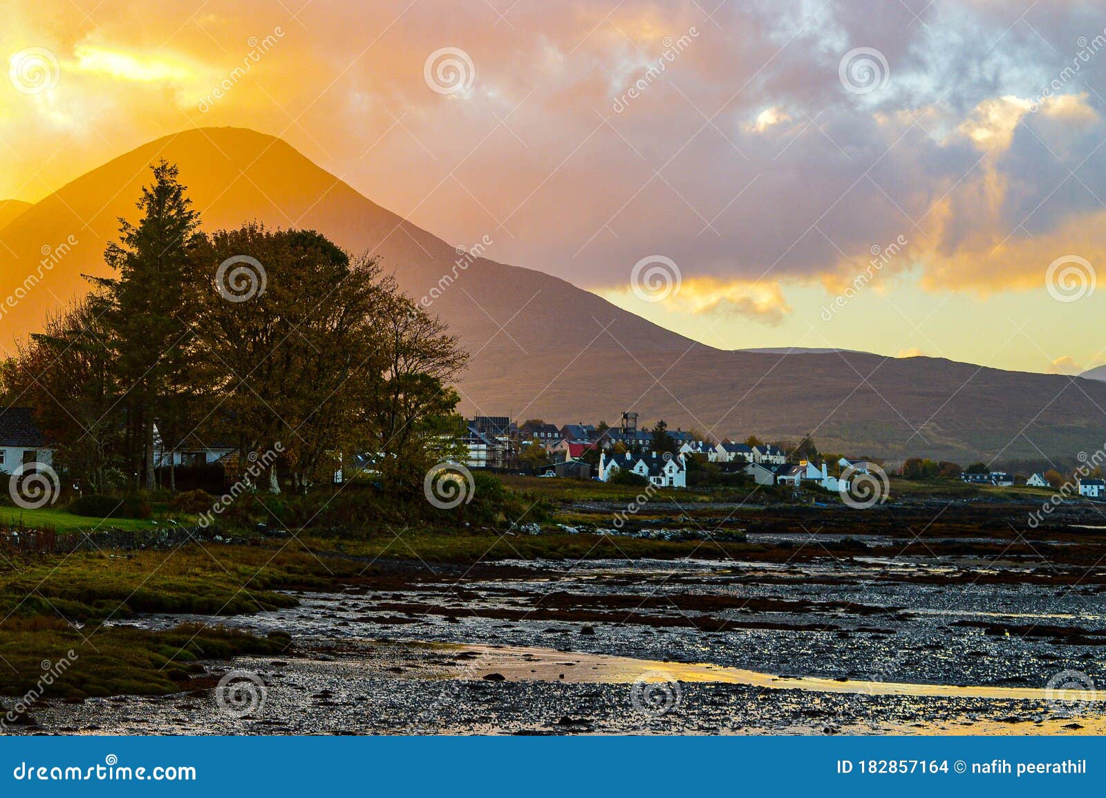 Sunset Scenic Veiw from Scotland Highlands Stock Photo - Image of ...