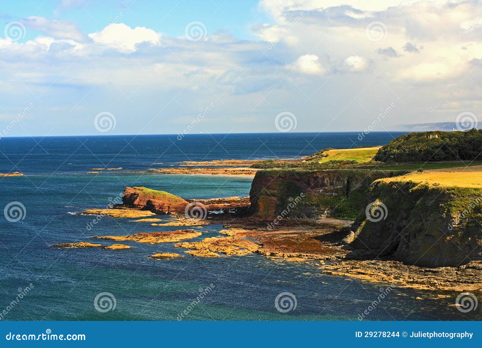 Beautiful Scottish Seascape with Cliffs Stock Photo - Image of cliffs ...