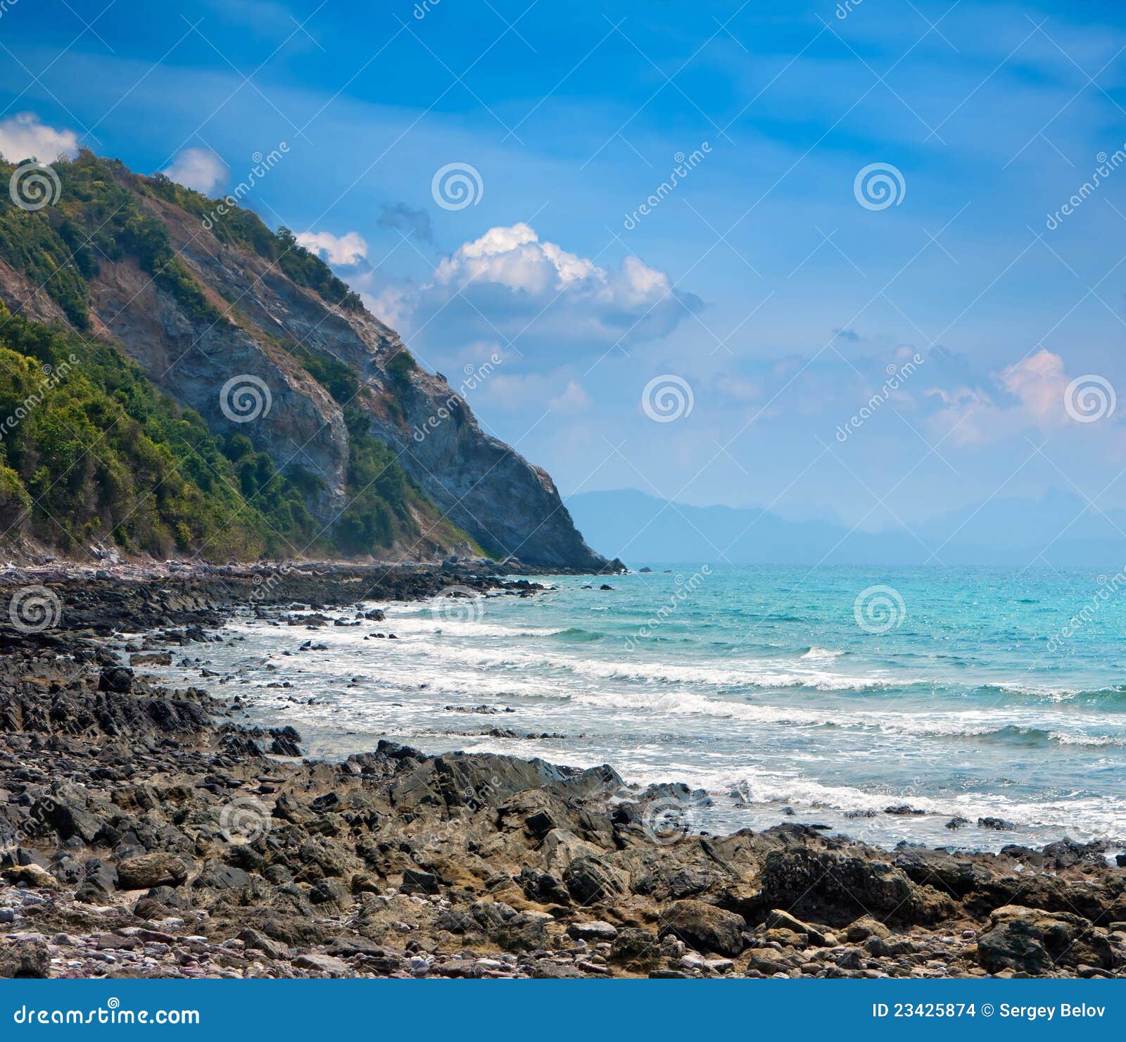 Beautiful sea landscape stock photo. Image of blue, beach - 23425874