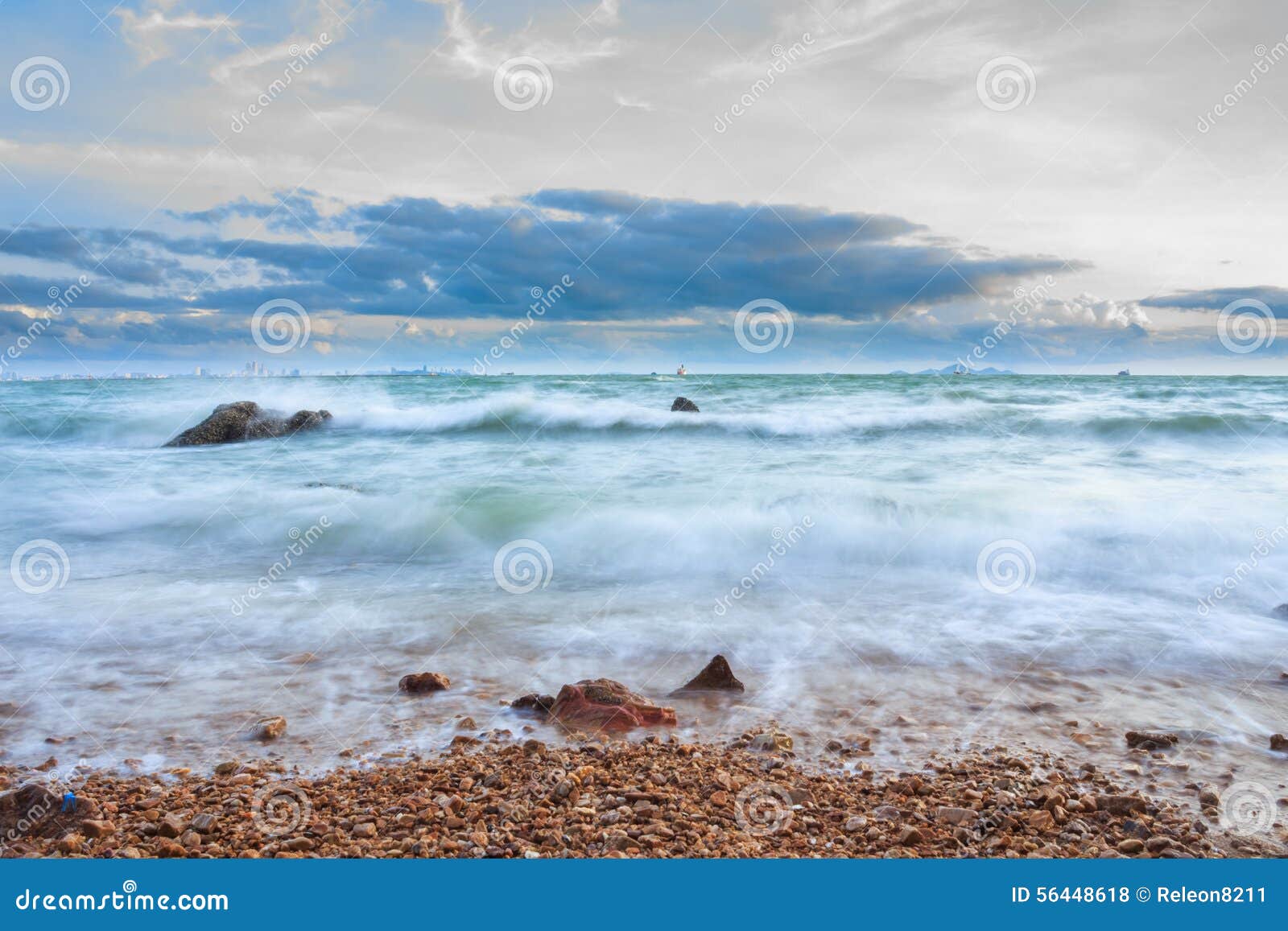 Beautiful, Sea Refreshing Mist Stock Photo - Image of refreshing, blue ...