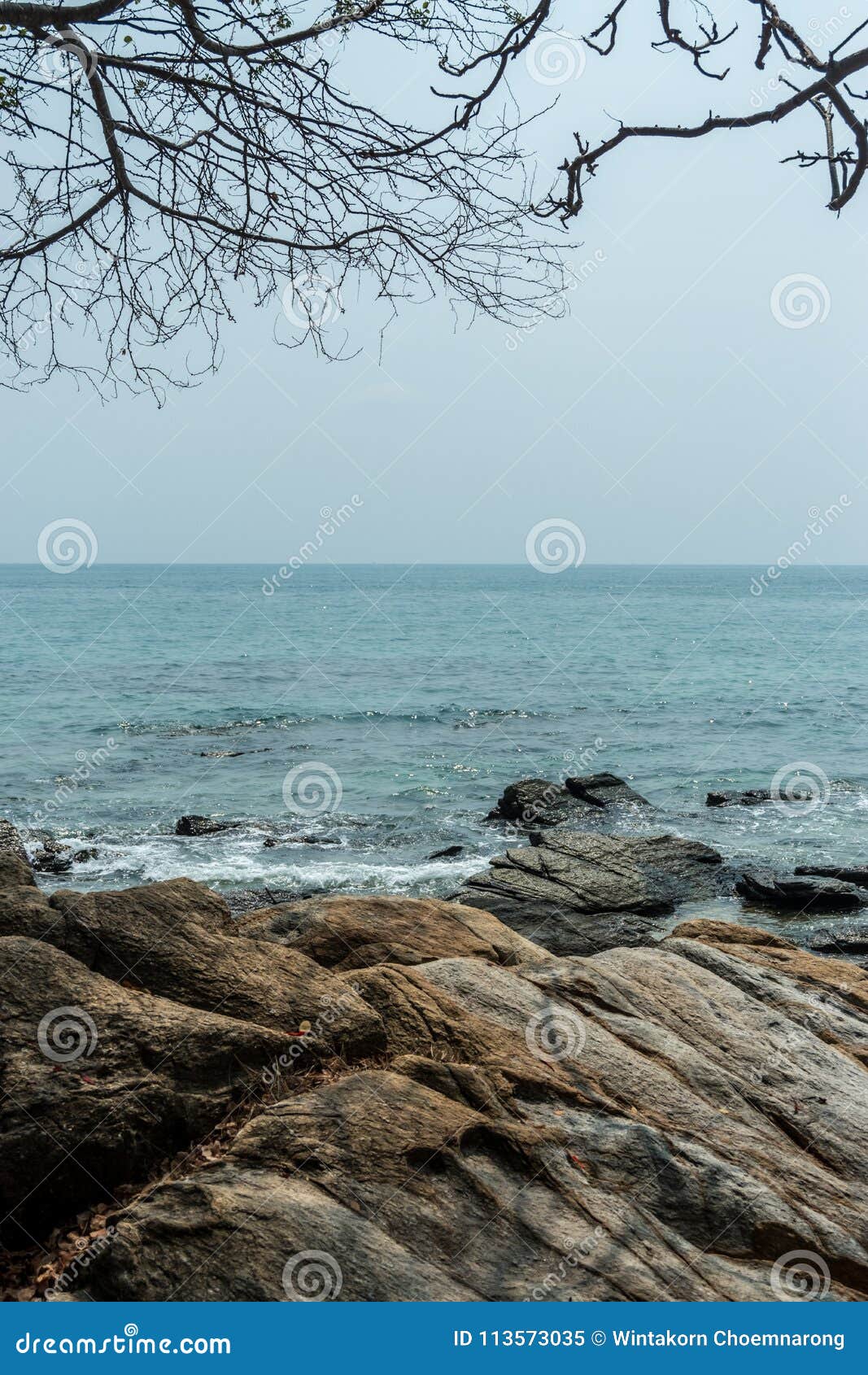 Beautiful Sea Scape with Amazing Sea Rock Texture Stock Image - Image ...