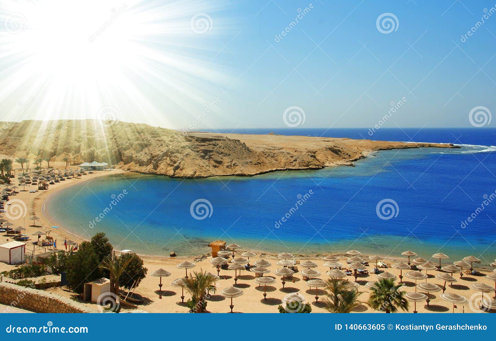 Beautiful Sea Shore in Summer Stock Image - Image of season, ocean ...