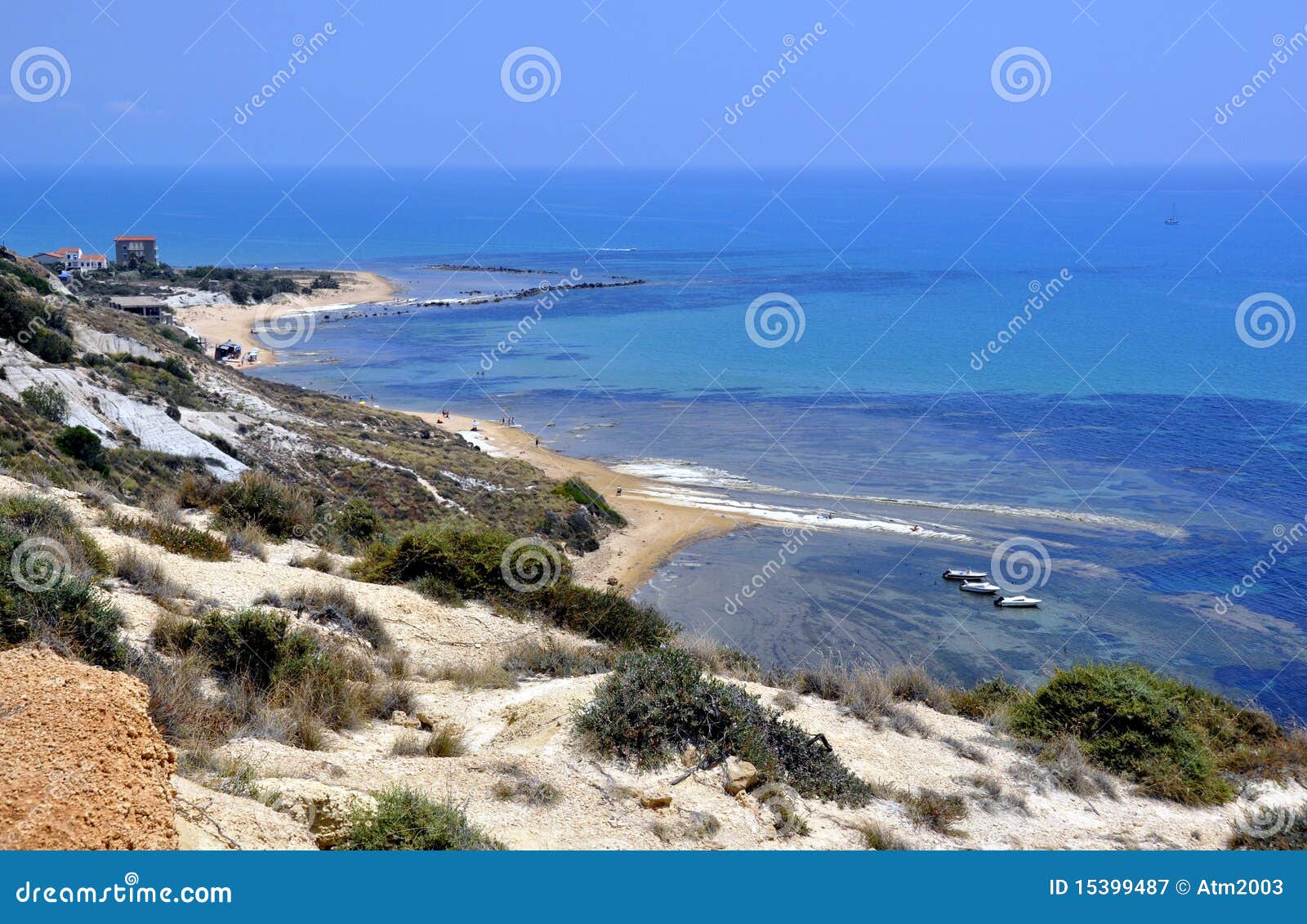 Beautiful sea in Sicily stock image. Image of stones - 15399487
