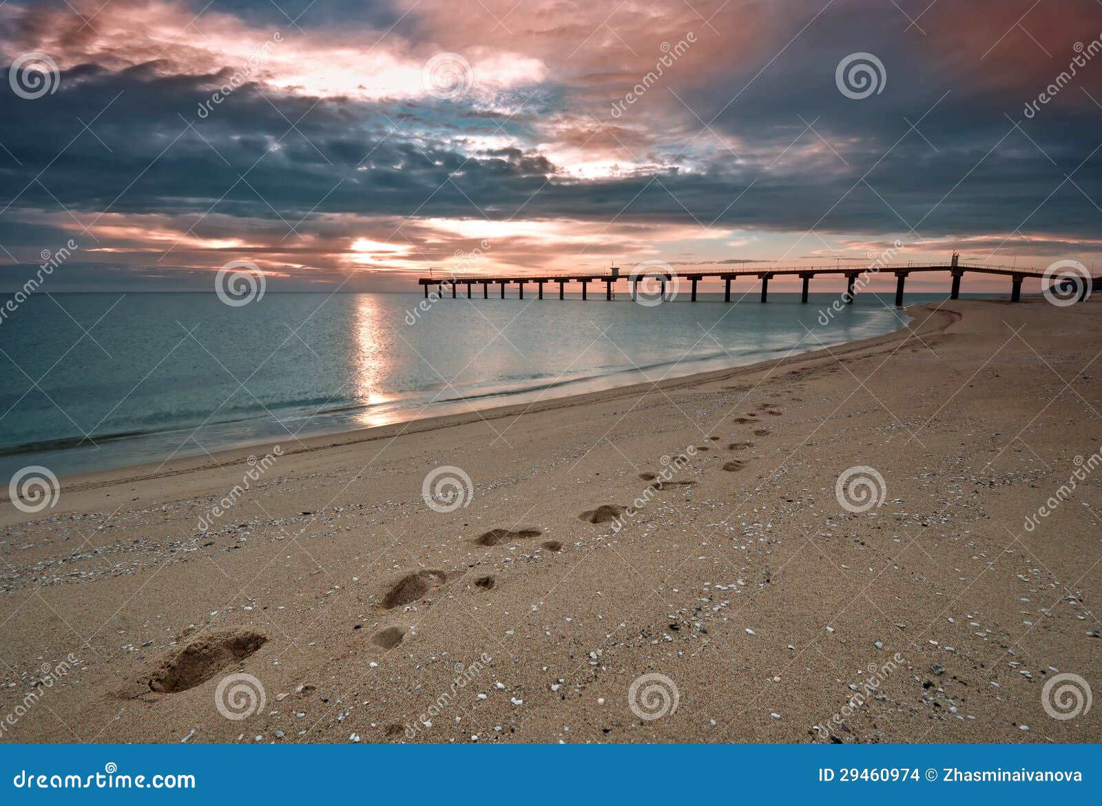 Beautiful sea sunrise stock photo. Image of landscape - 29460974