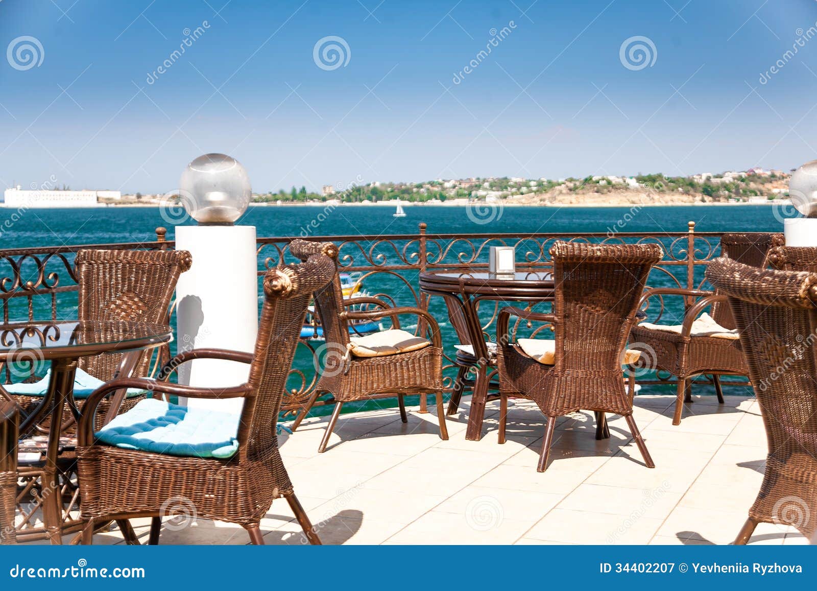 Beautiful sea terrace stock image. Image of calm, leisure - 34402207