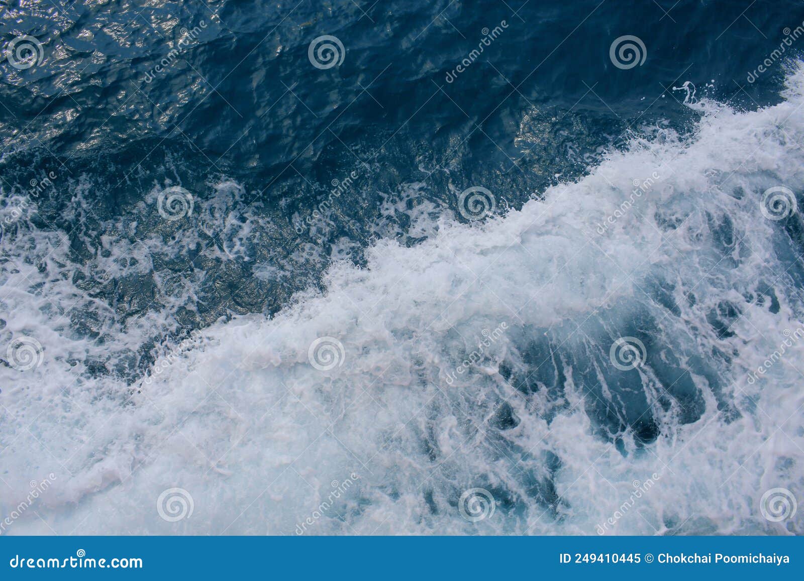 Beautiful Sea Waves with a Lot of Foam and Bubbles on Surface Stock ...