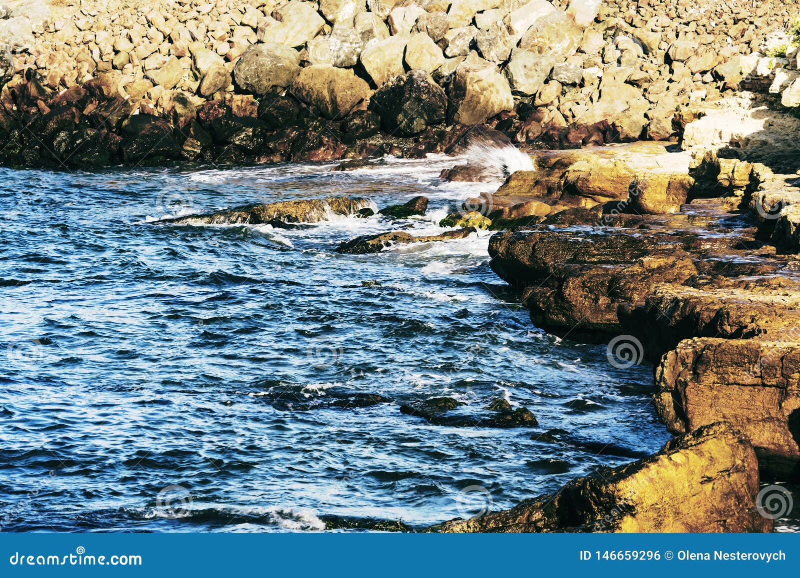 Beautiful Sea and Wonderful Cliffs. Stock Photo - Image of seascape ...