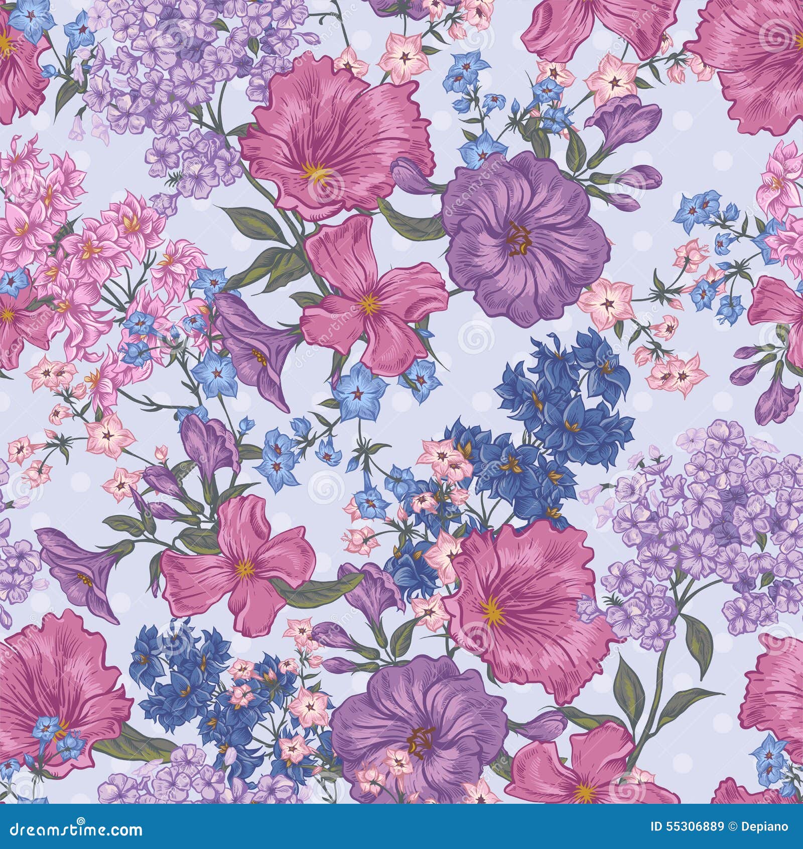 Beautiful Seamless Background with Spring and Stock Vector ...