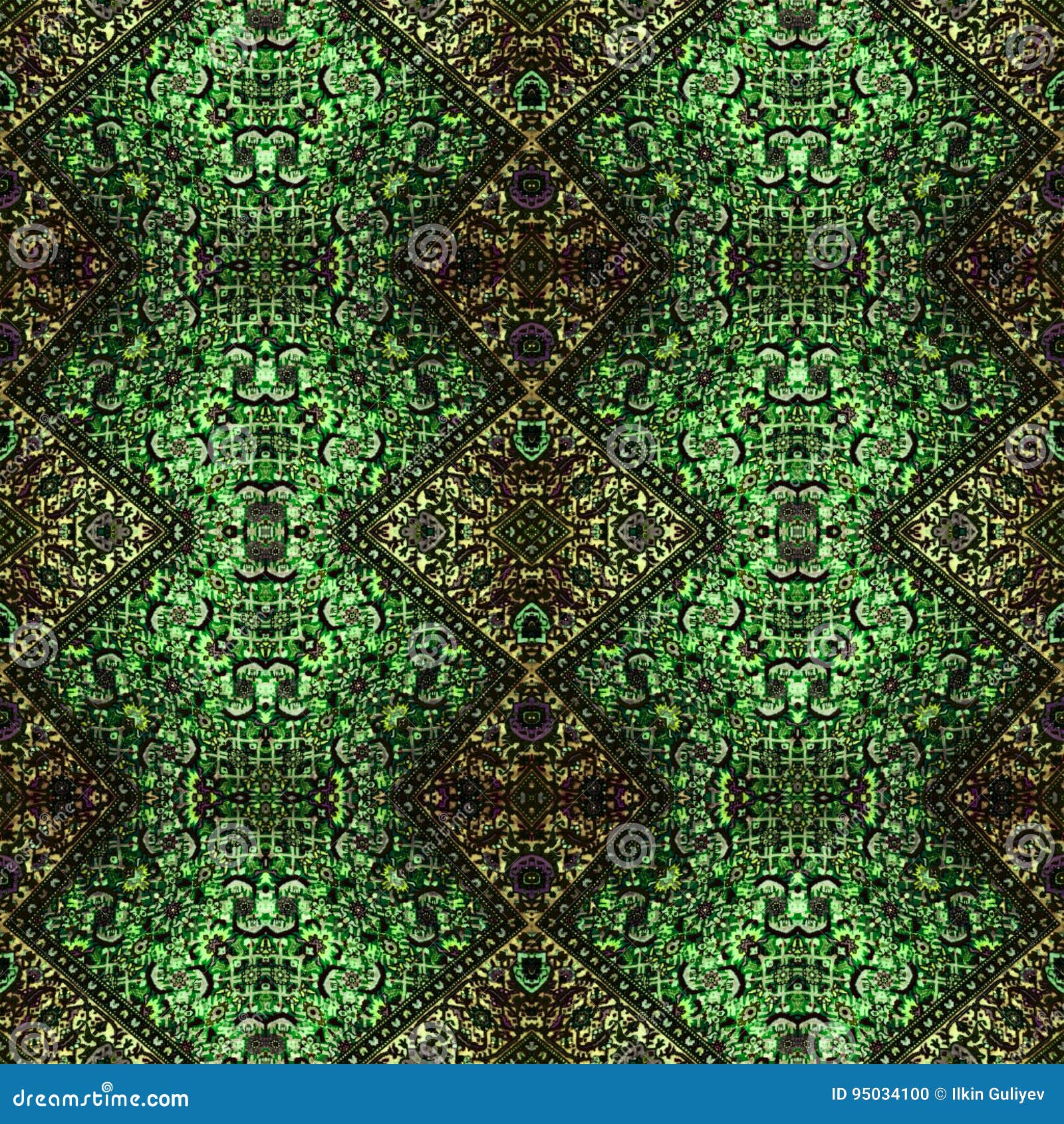 Beautiful Seamless Eastern Carpet Decoration Pattern, Abstract Ornament ...