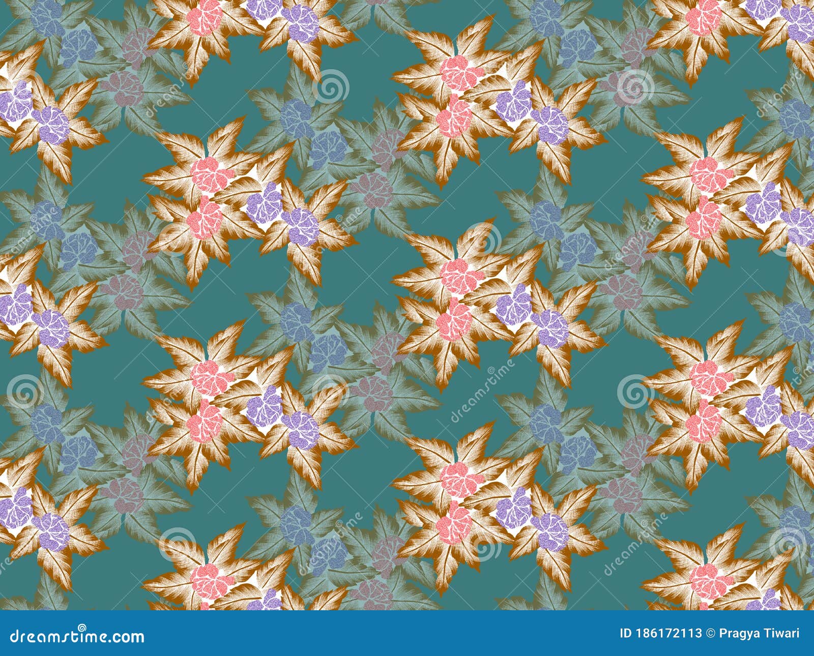Beautiful Seamless Floral Pattern Background Image Stock Illustration ...