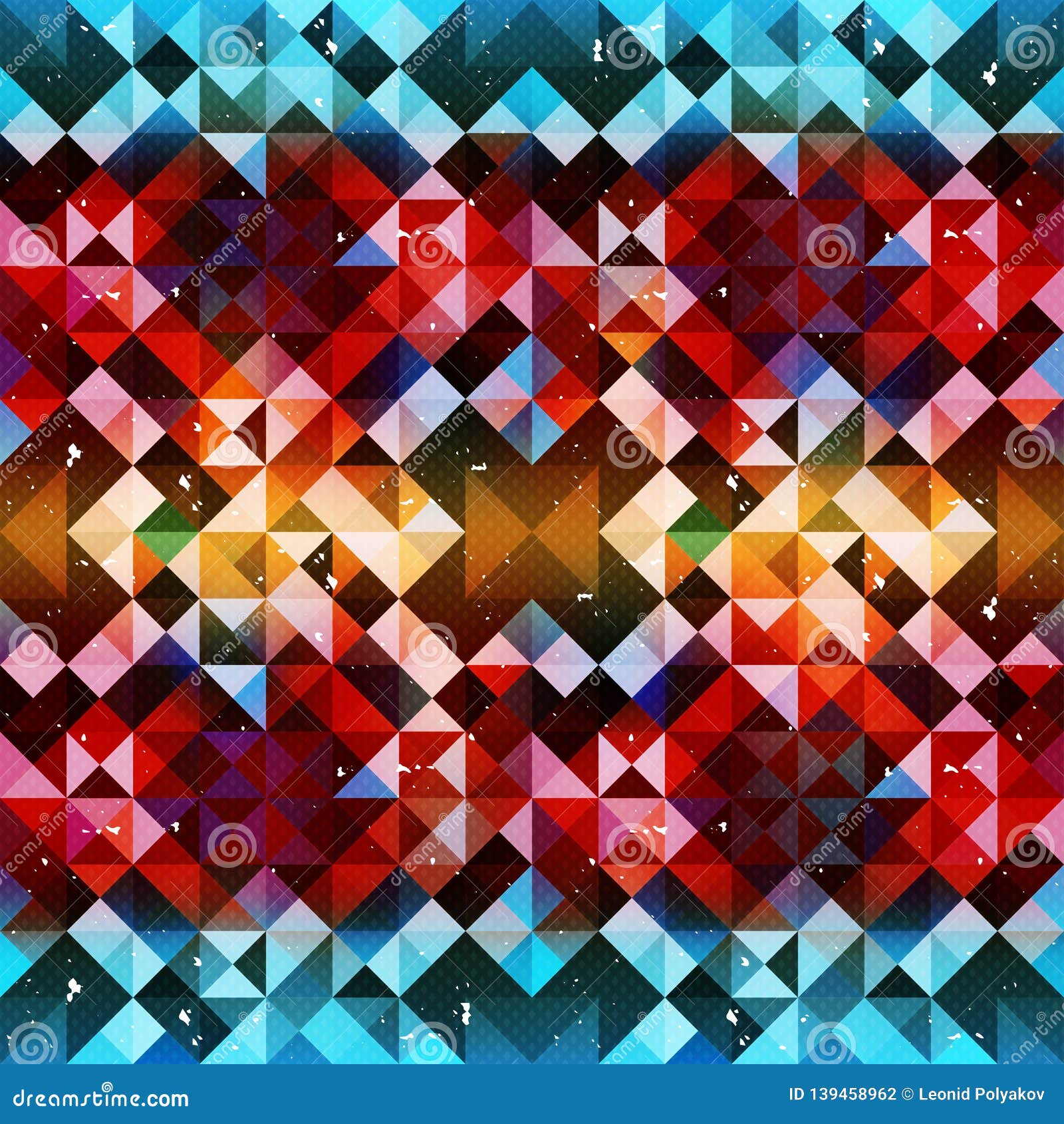 Beautiful Seamless Pattern of Colored Pixels Stock Illustration ...