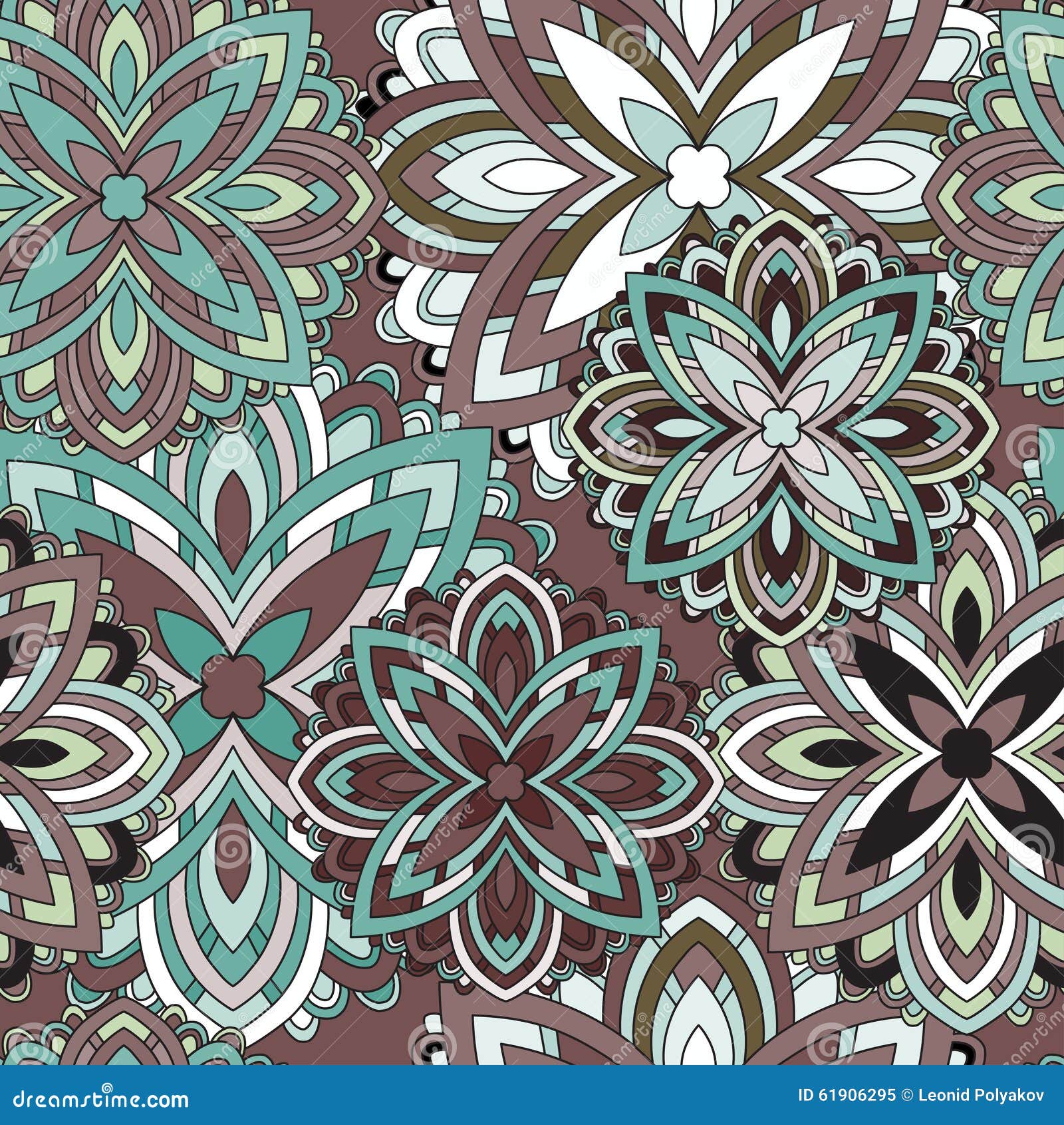 Beautiful Seamless Pattern. Decorative Elements Stock Vector ...