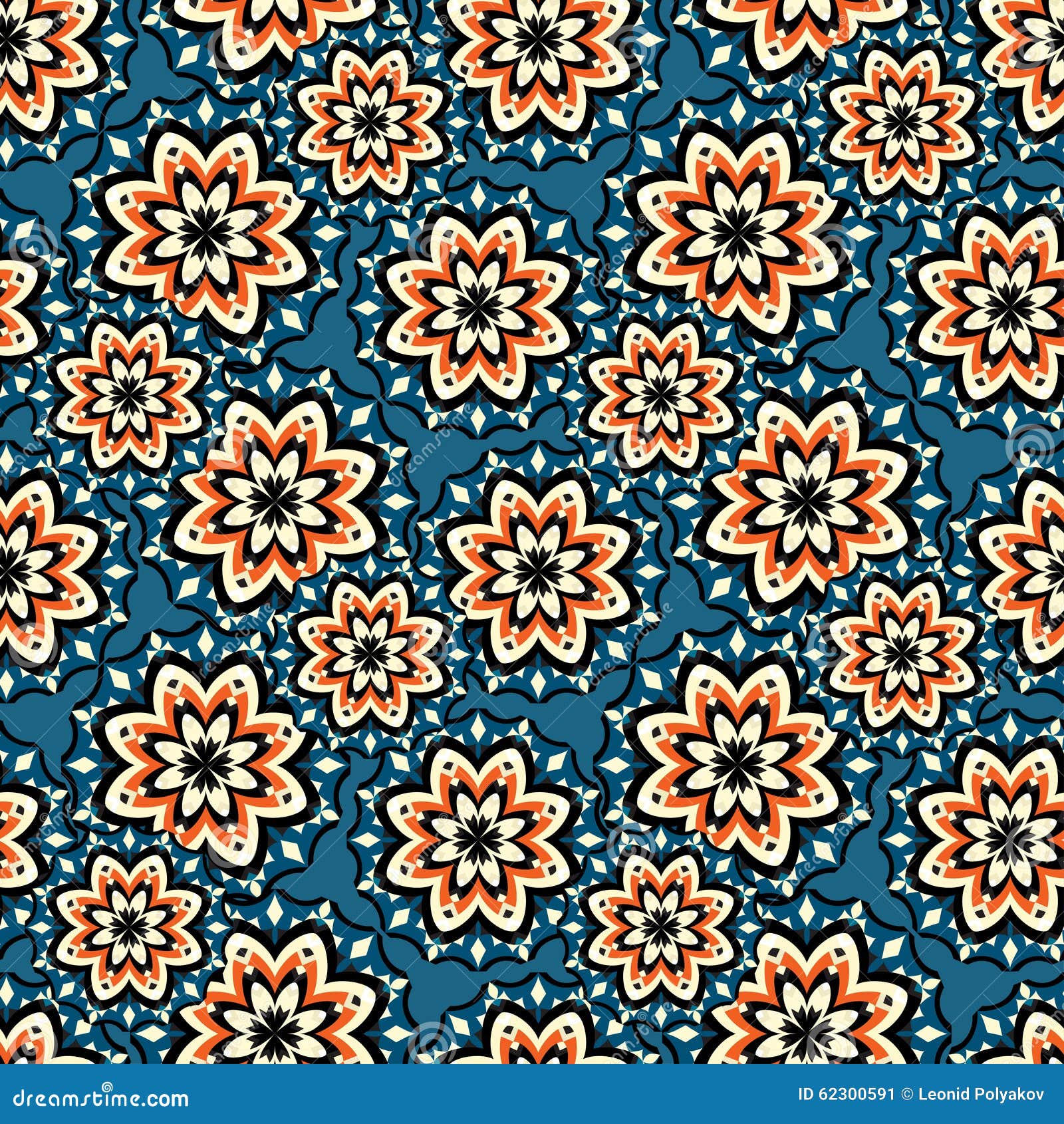 Beautiful Seamless Pattern. Vintage Elements Stock Vector ...
