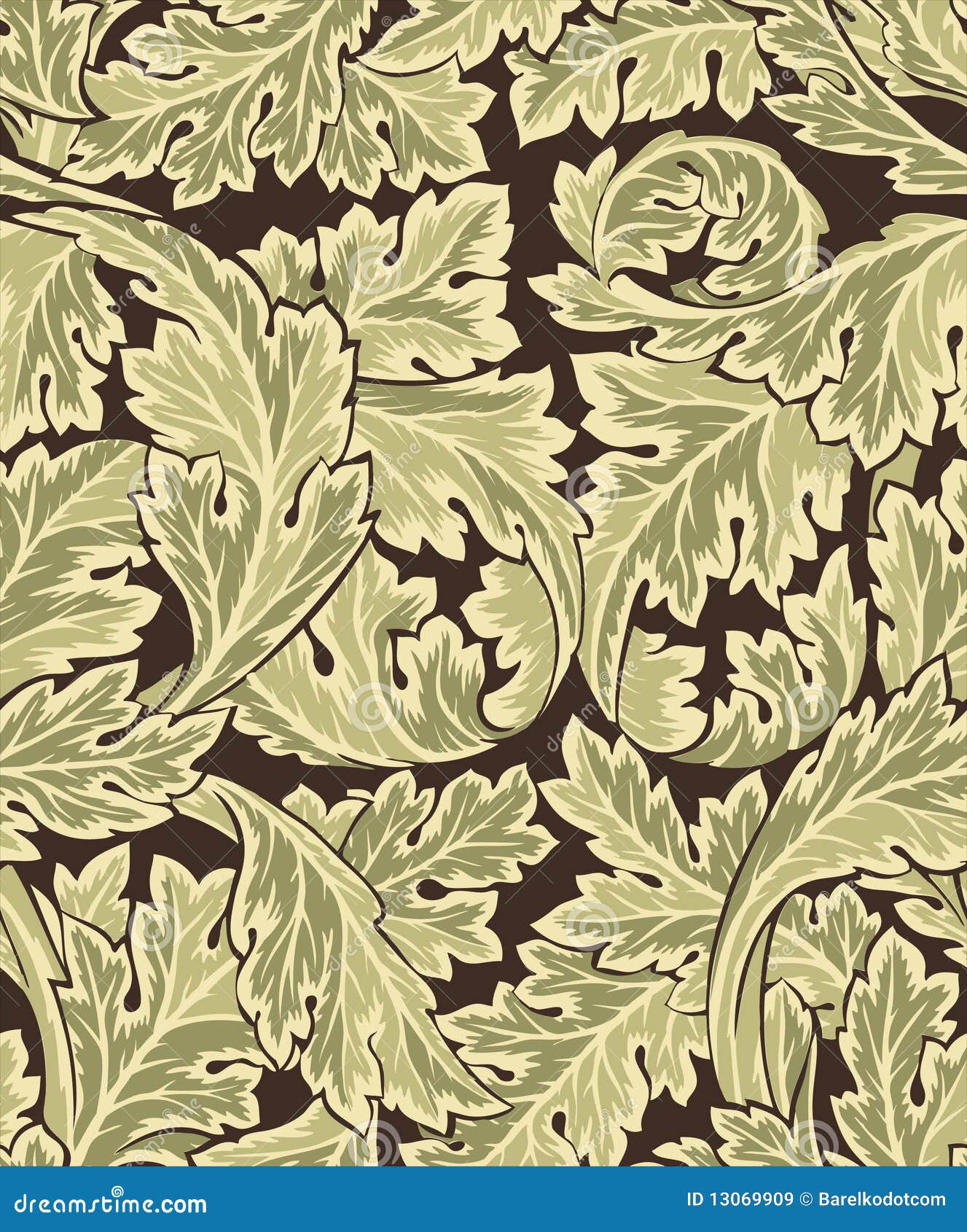 Beautiful Seamless Rococo Pattern Stock Vector - Illustration of ...