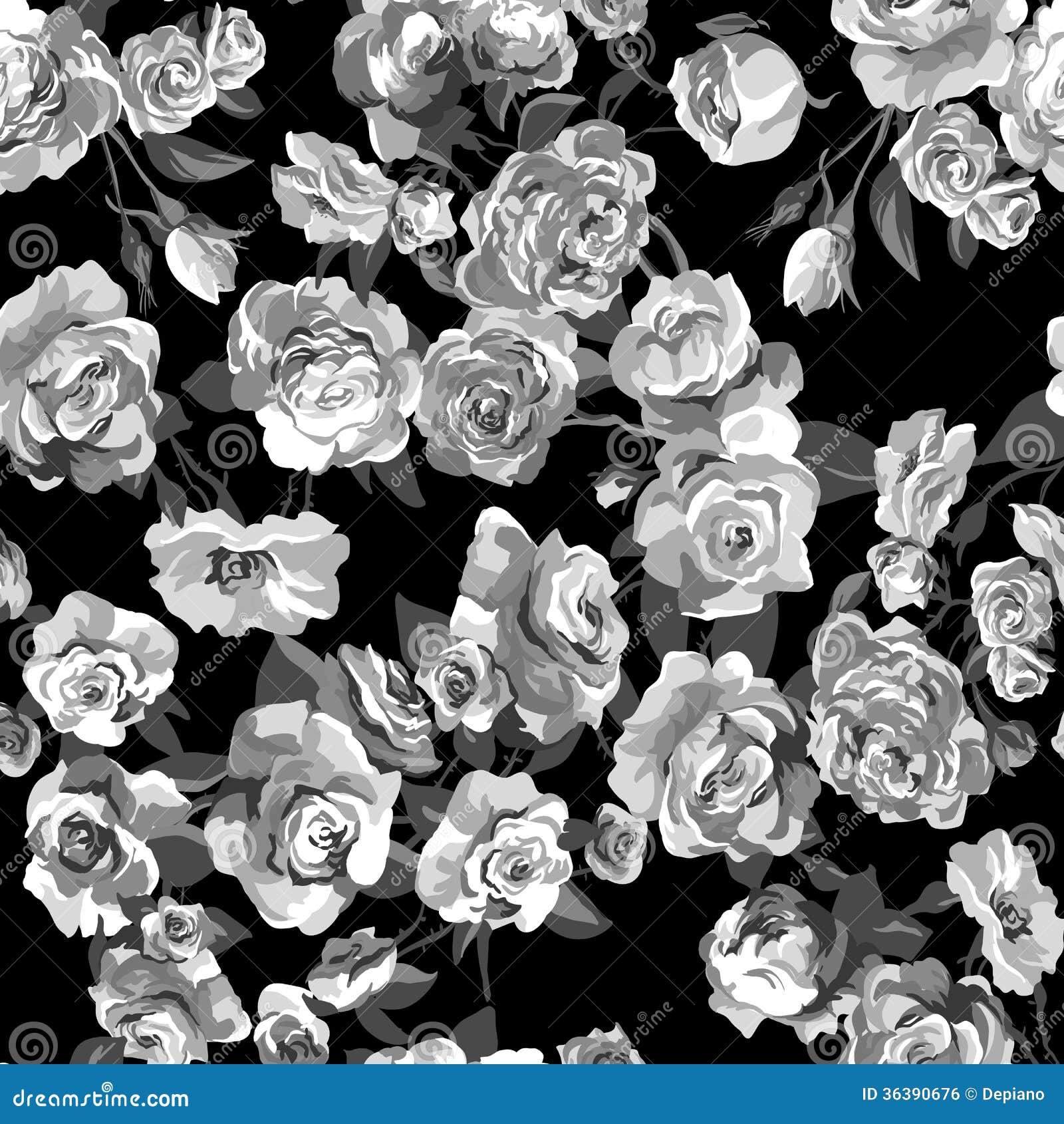 Beautiful Seamless Rose Background Stock Vector - Illustration of ...