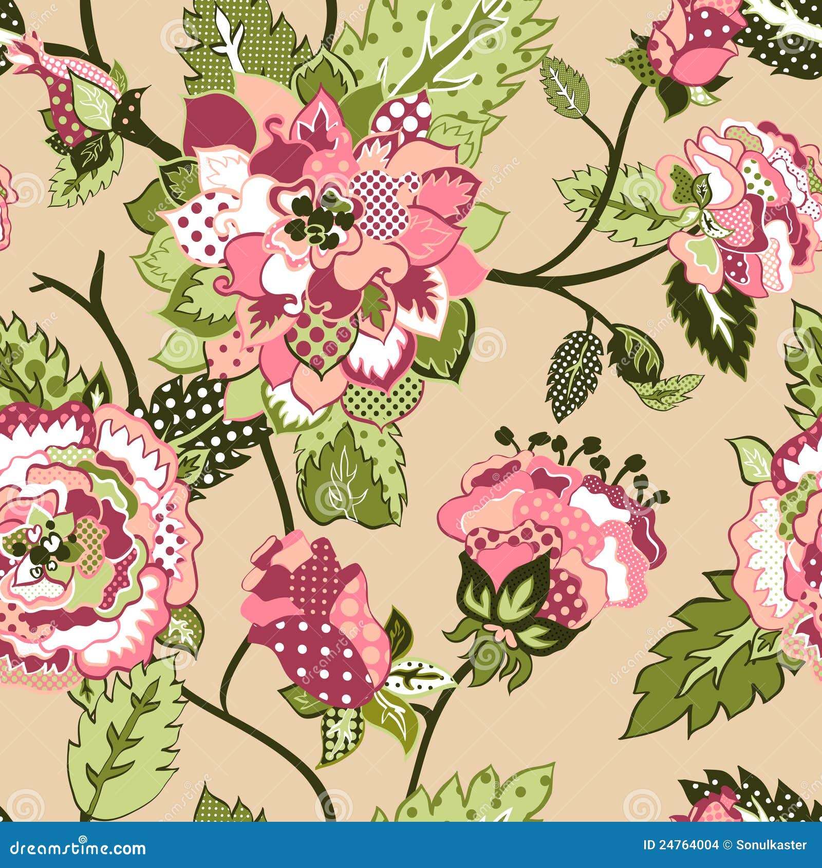 Beautiful Seamless Vector Background Stock Vector - Illustration of ...