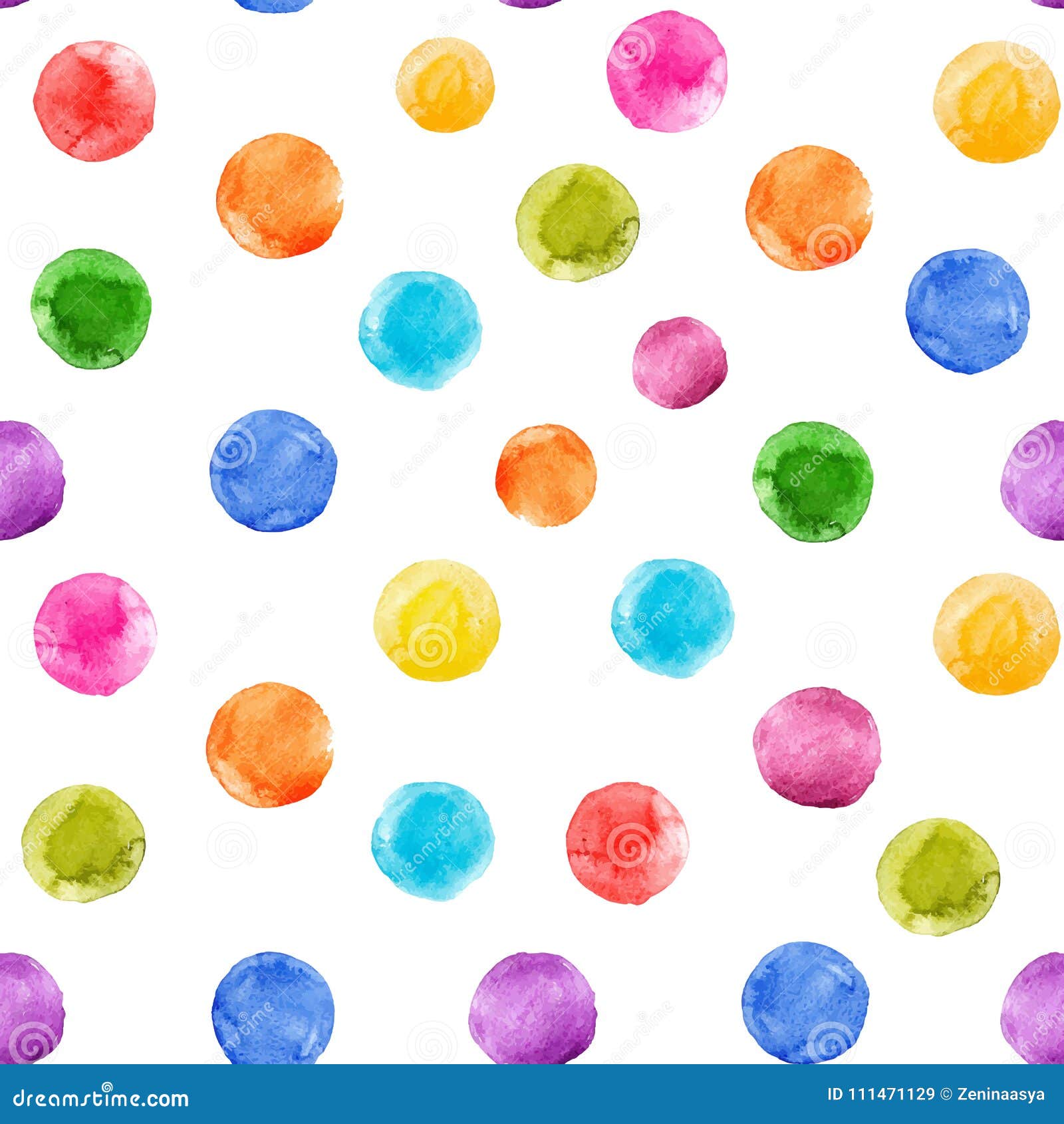 Watercolor Rainbow Spots Vector Pattern Stock Vector - Illustration of ...