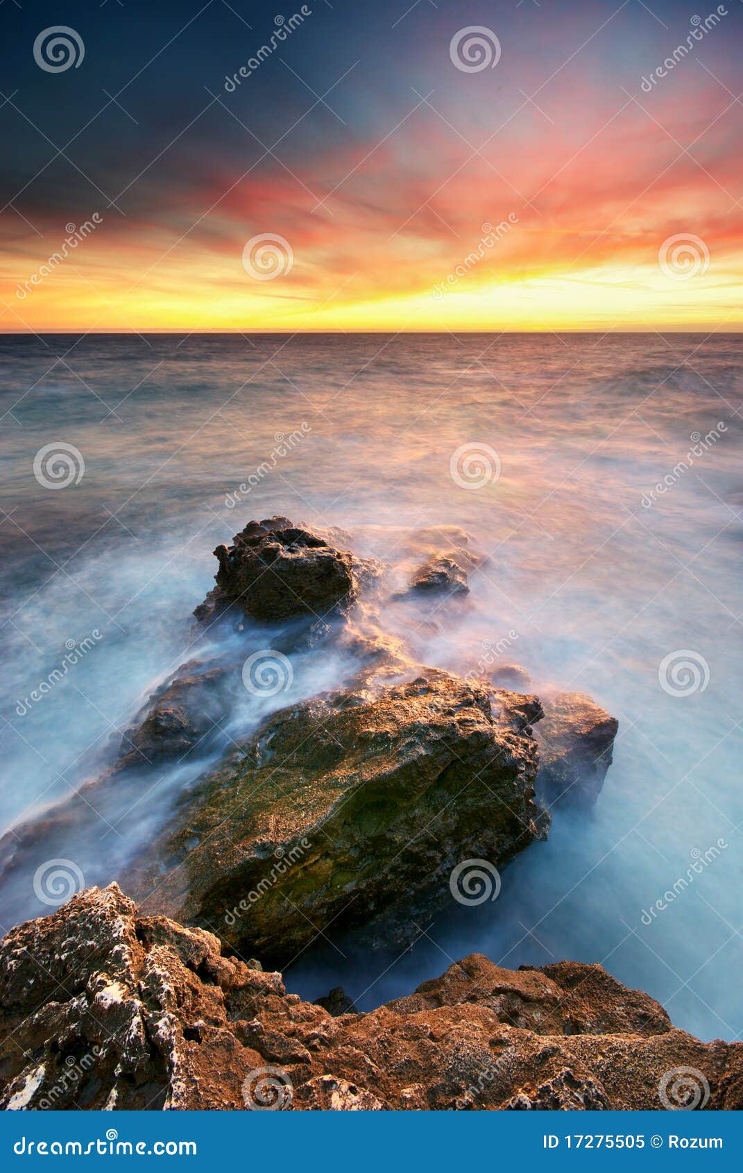 Beautiful seascape. stock image. Image of beach, peaceful - 17275505