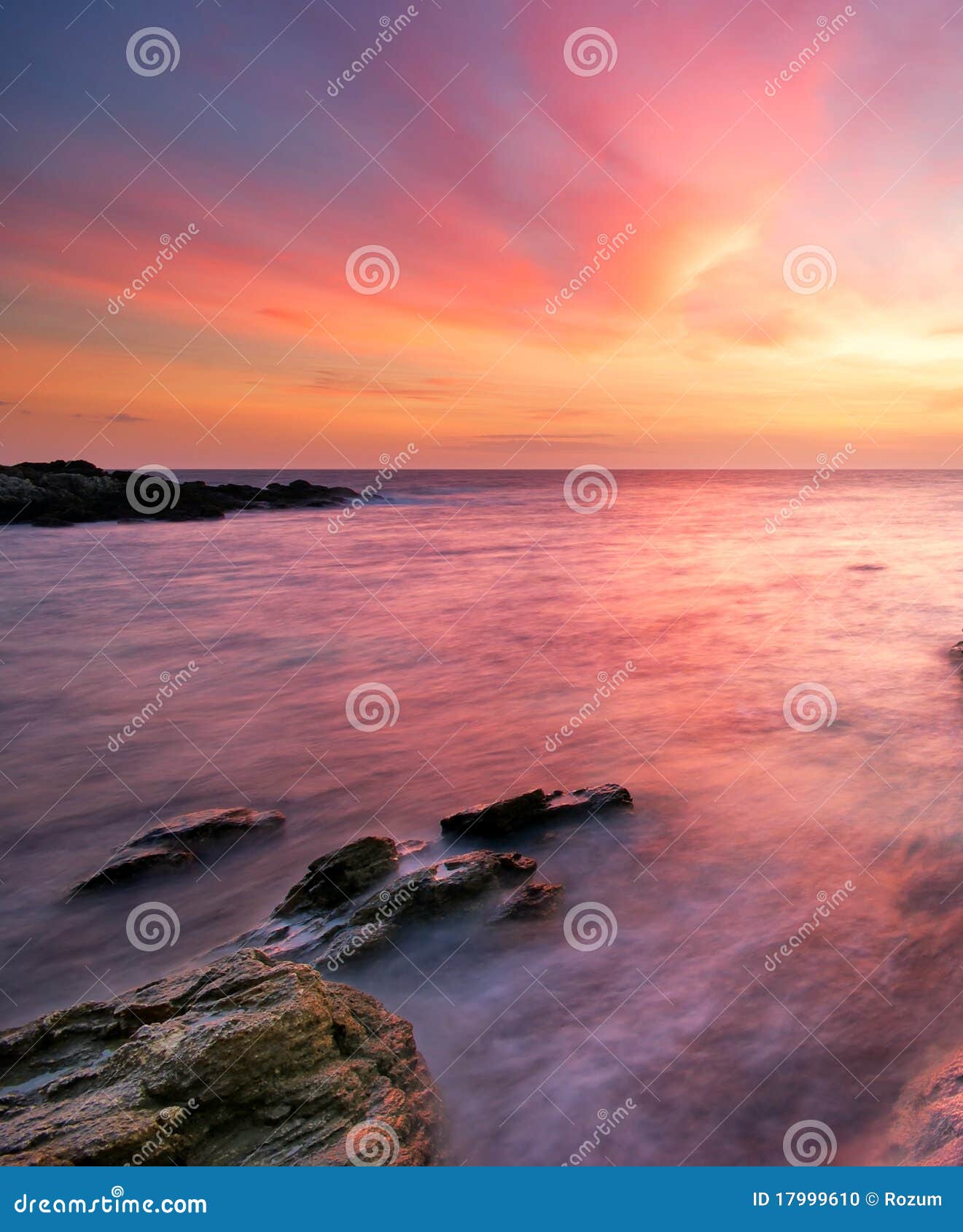 Beautiful seascape. stock photo. Image of landscape, horizon - 17999610