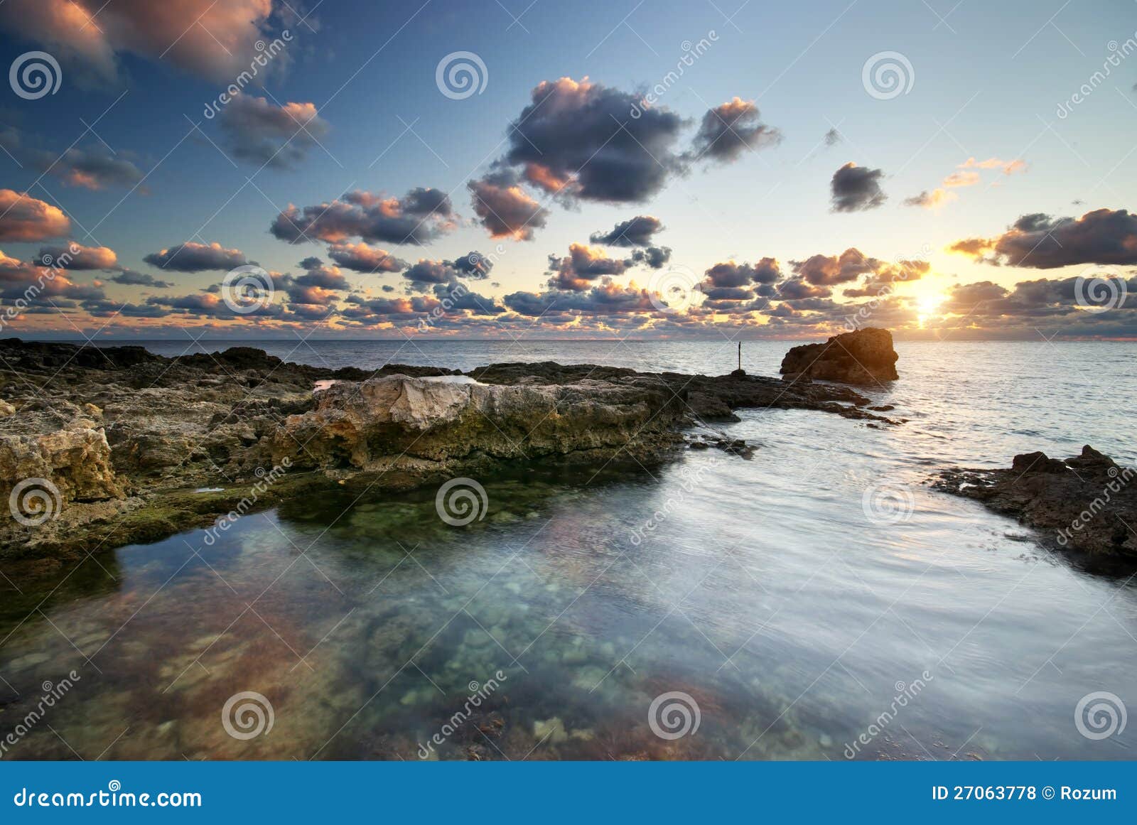Beautiful seascape. stock photo. Image of peaceful, background - 27063778