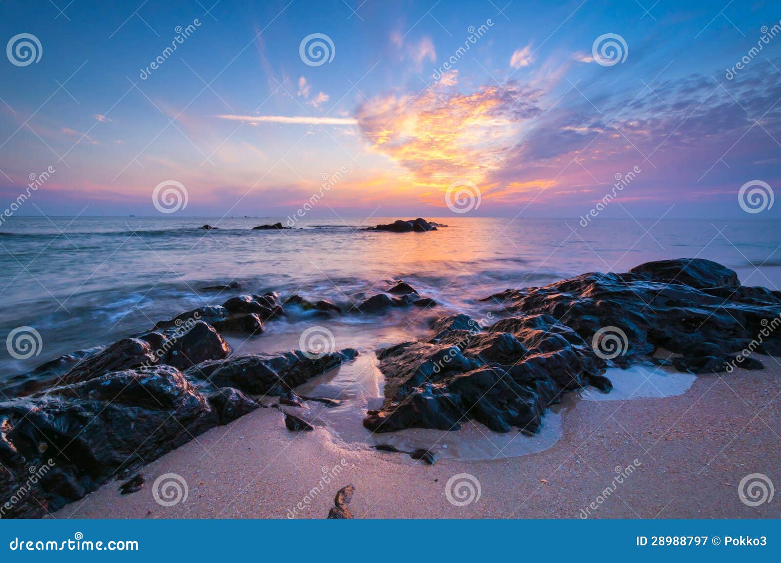 Beautiful seascape. stock image. Image of beautiful, morning - 28988797