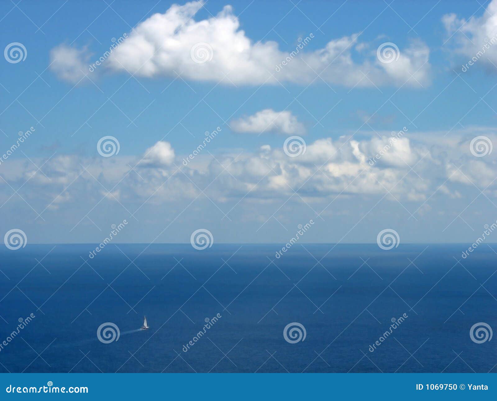 Beautiful Seascape, Blue Sky Stock Photo - Image of water, clear: 1069750