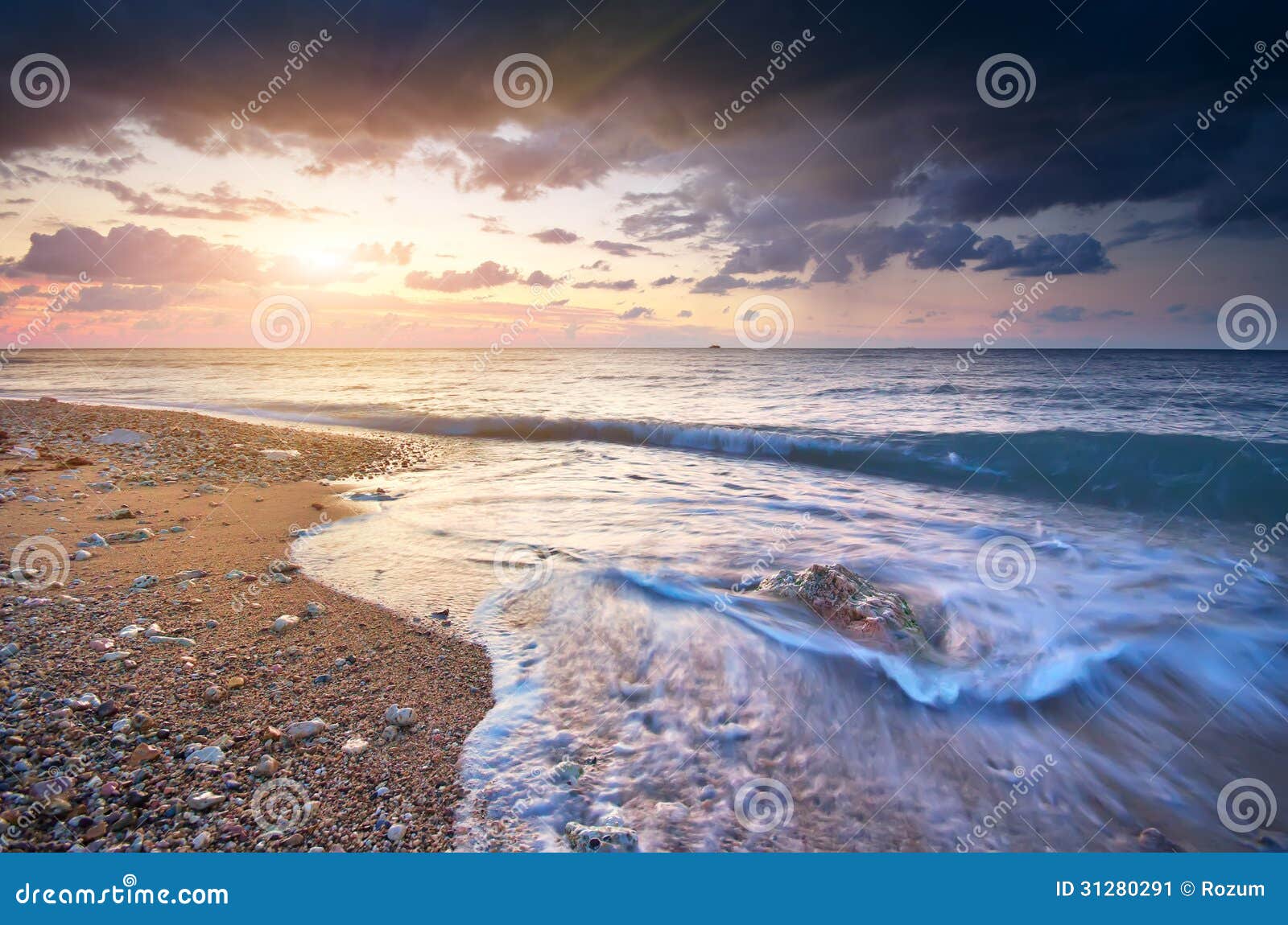 Beautiful seascape. stock image. Image of horizon, coastal - 31280291