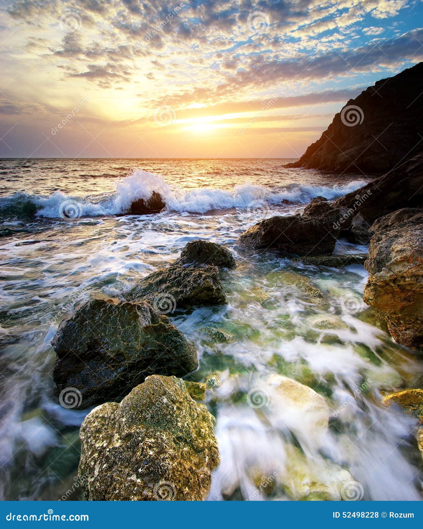 Beautiful seascape. stock photo. Image of color, seascape - 52498228