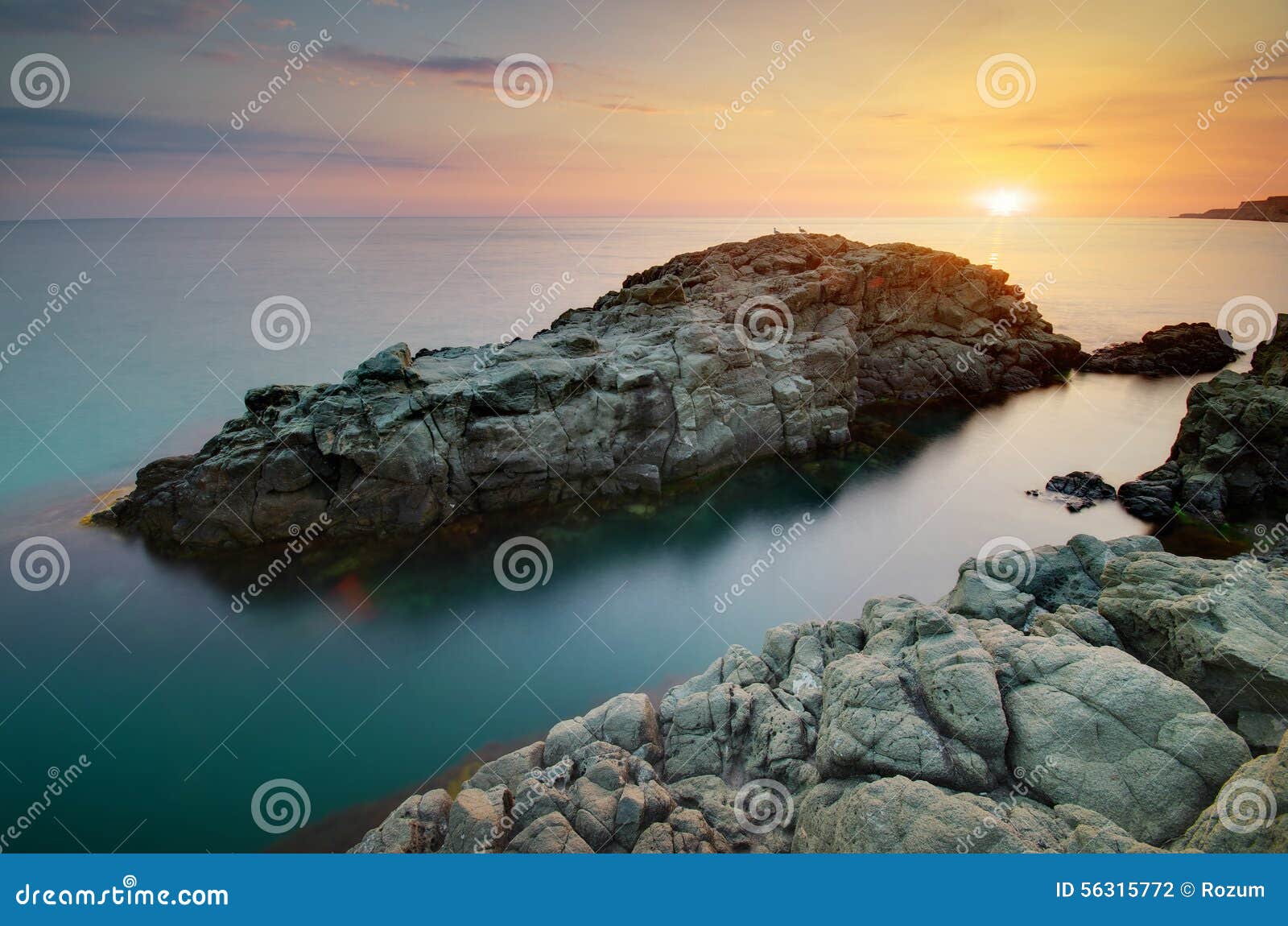 Beautiful seascape. stock photo. Image of nature, season - 56315772