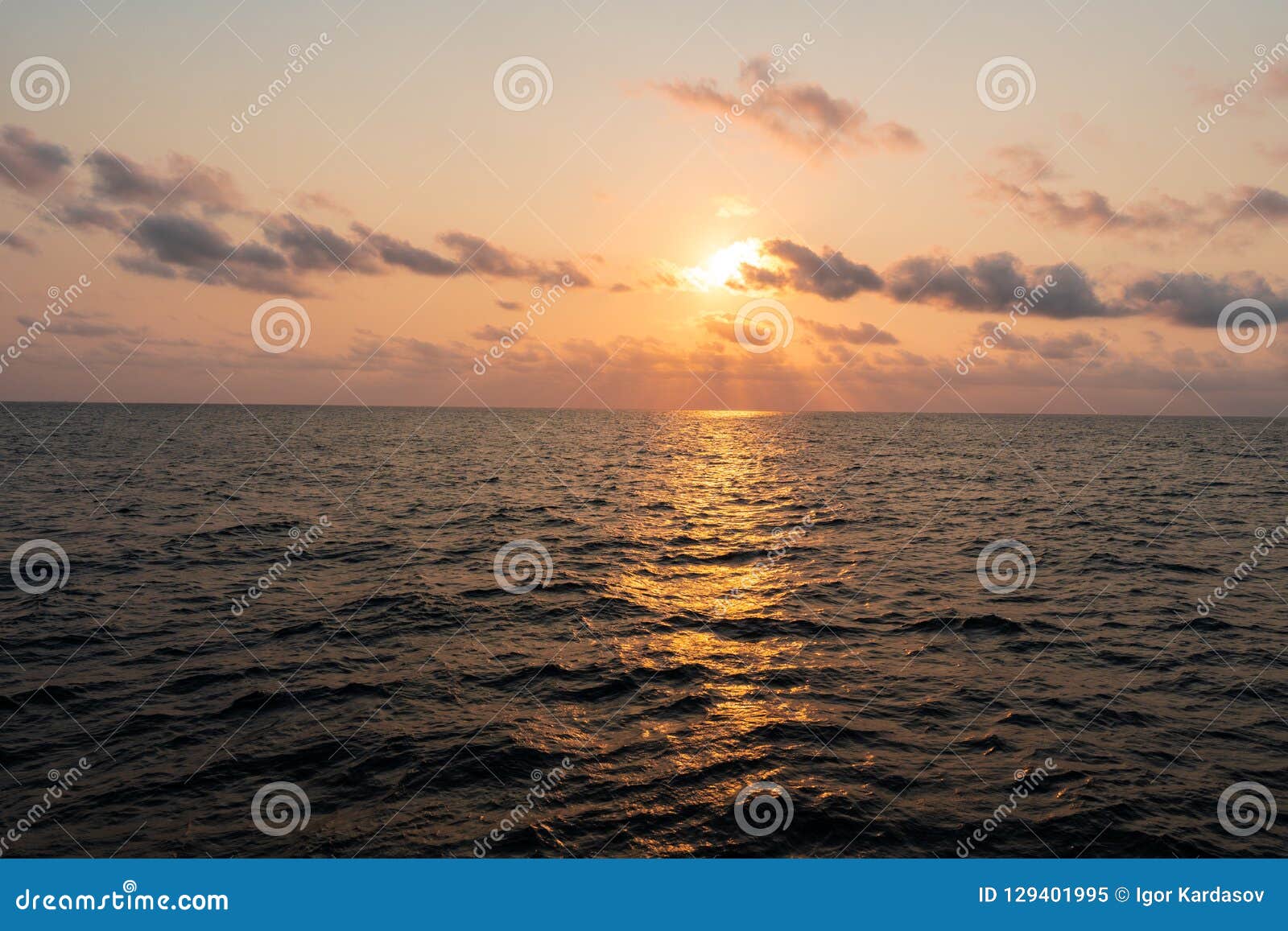 Beautiful Seascape from Ship or Vessel. Open Ocean Stock Image - Image ...