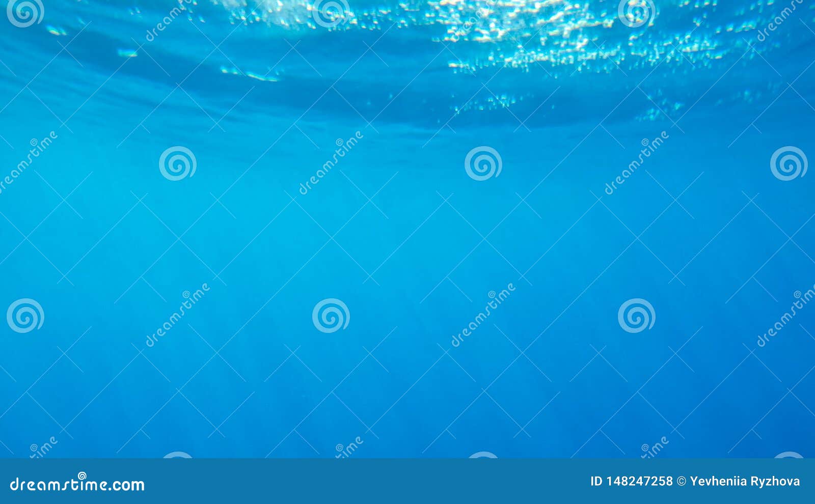 Beautiful Seascape of Sun Light Rays Shining Throught the Water Surface ... Beautiful Seascape of Sun Light Rays Shining Throught the Water Surface ...