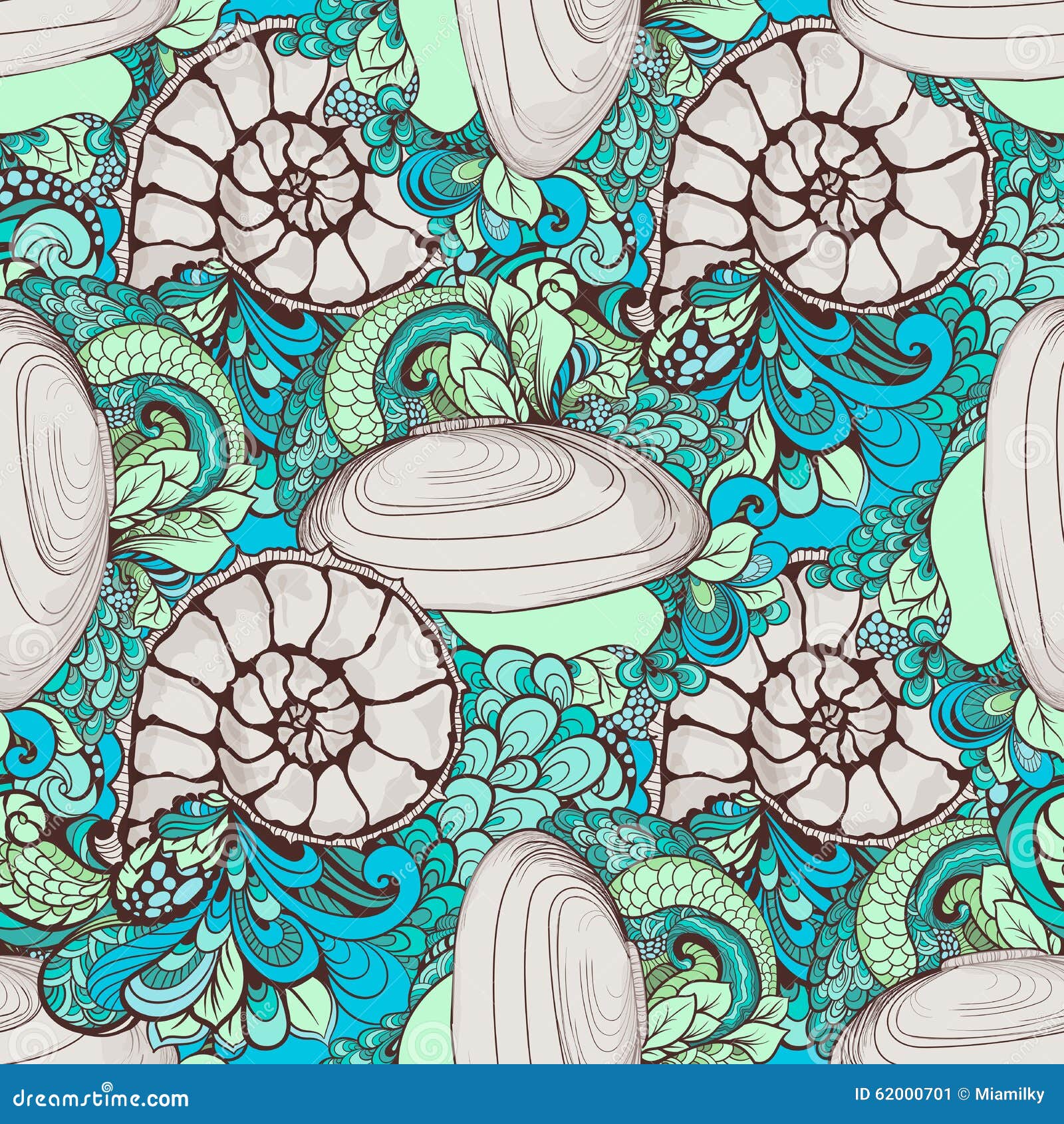 Beautiful Seashell Pattern for Your Design Stock Vector - Illustration ...